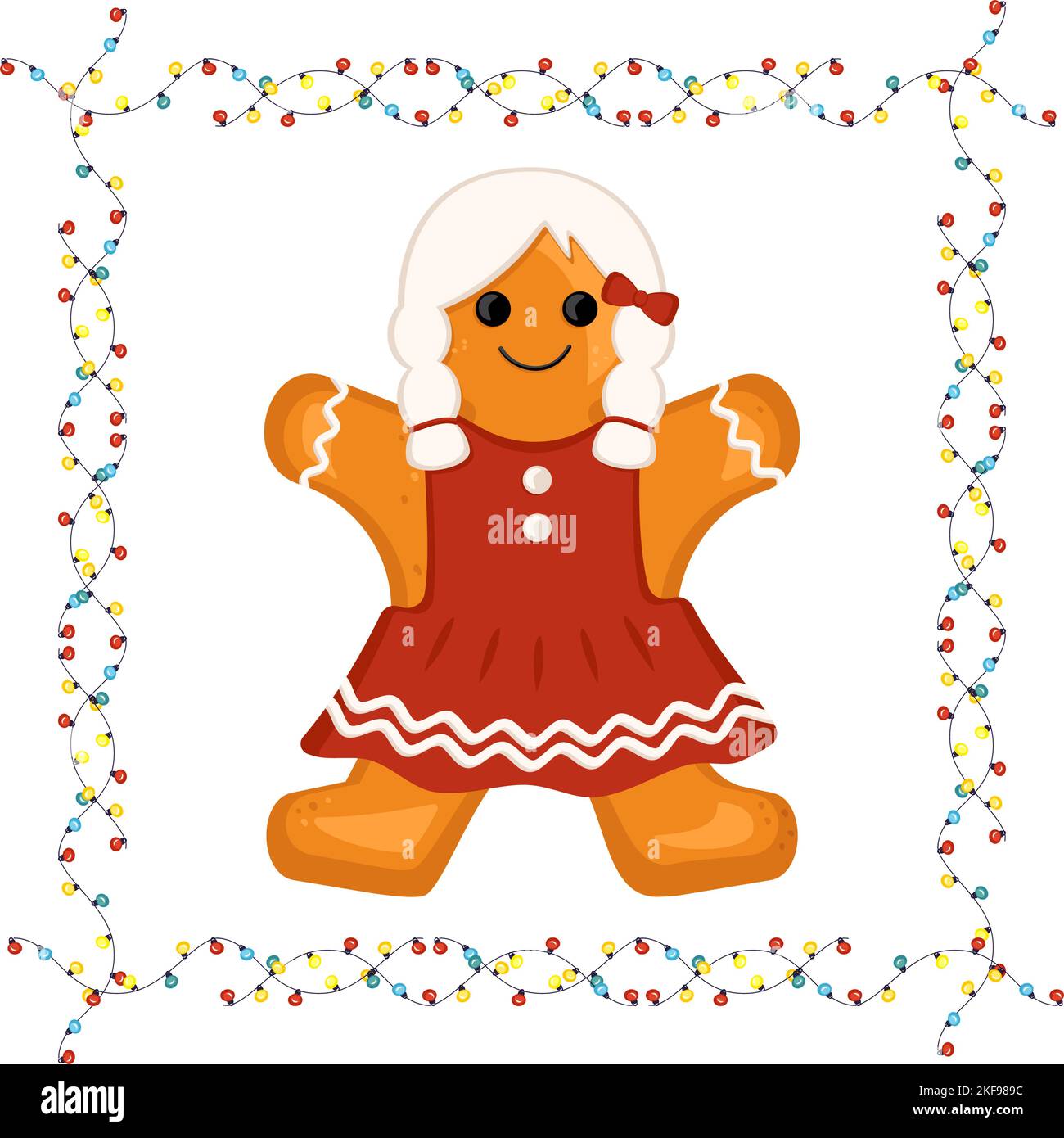 Gingerbread man border Stock Vector Images - Alamy