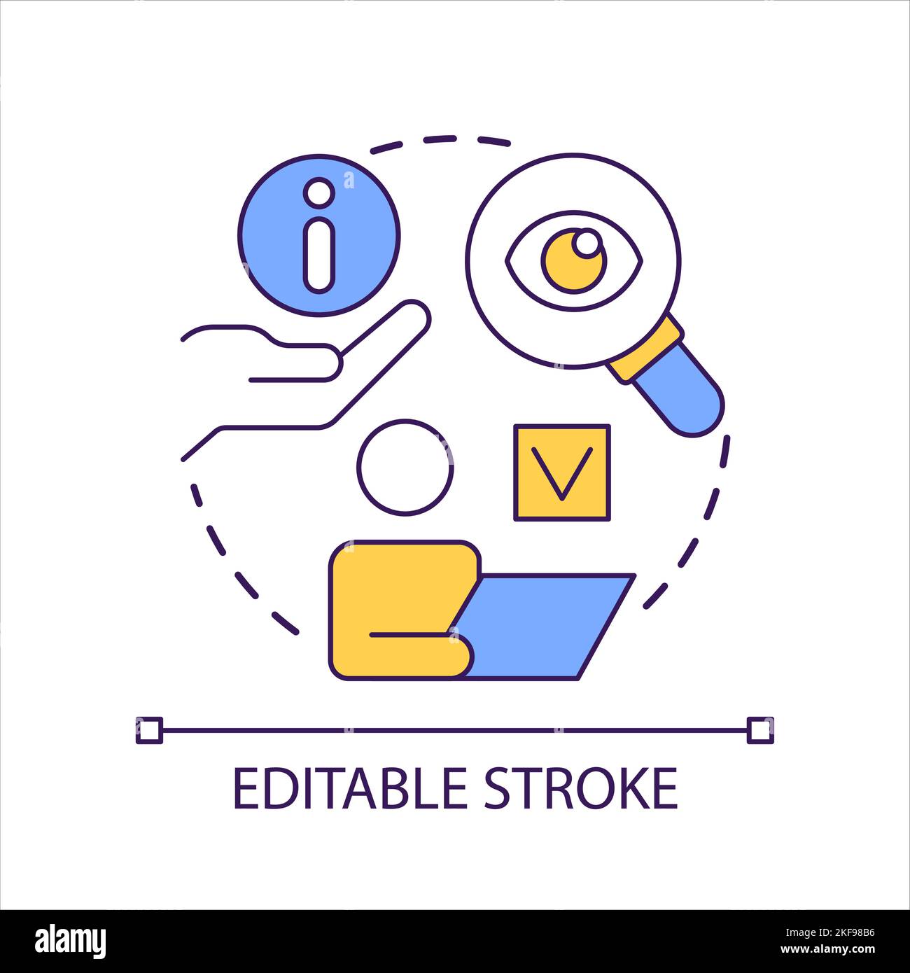 Searching information concept icon Stock Vector Image & Art - Alamy