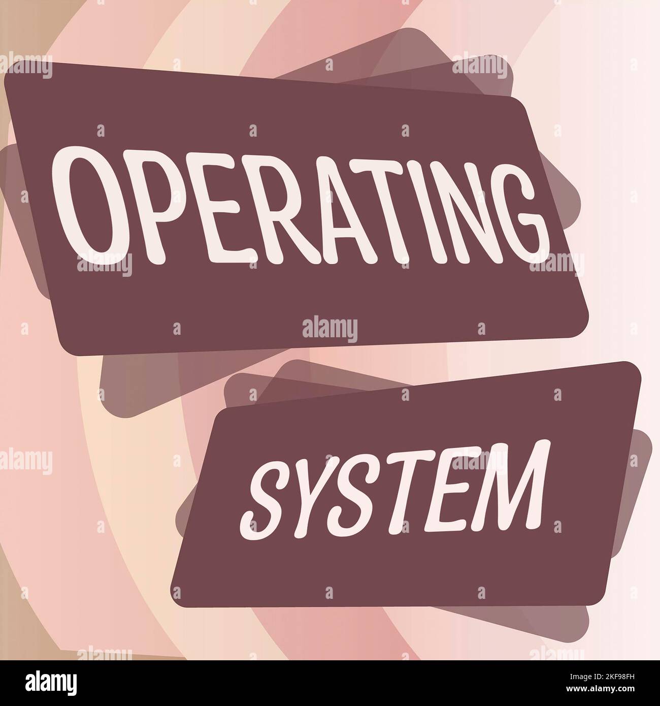 Text sign showing Operating System. Concept meaning software that ... Text sign showing Operating System. Concept meaning software that ...