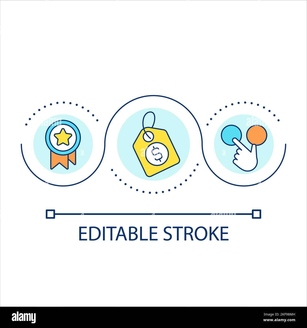 Affordable price loop concept icon Stock Vector Image & Art - Alamy