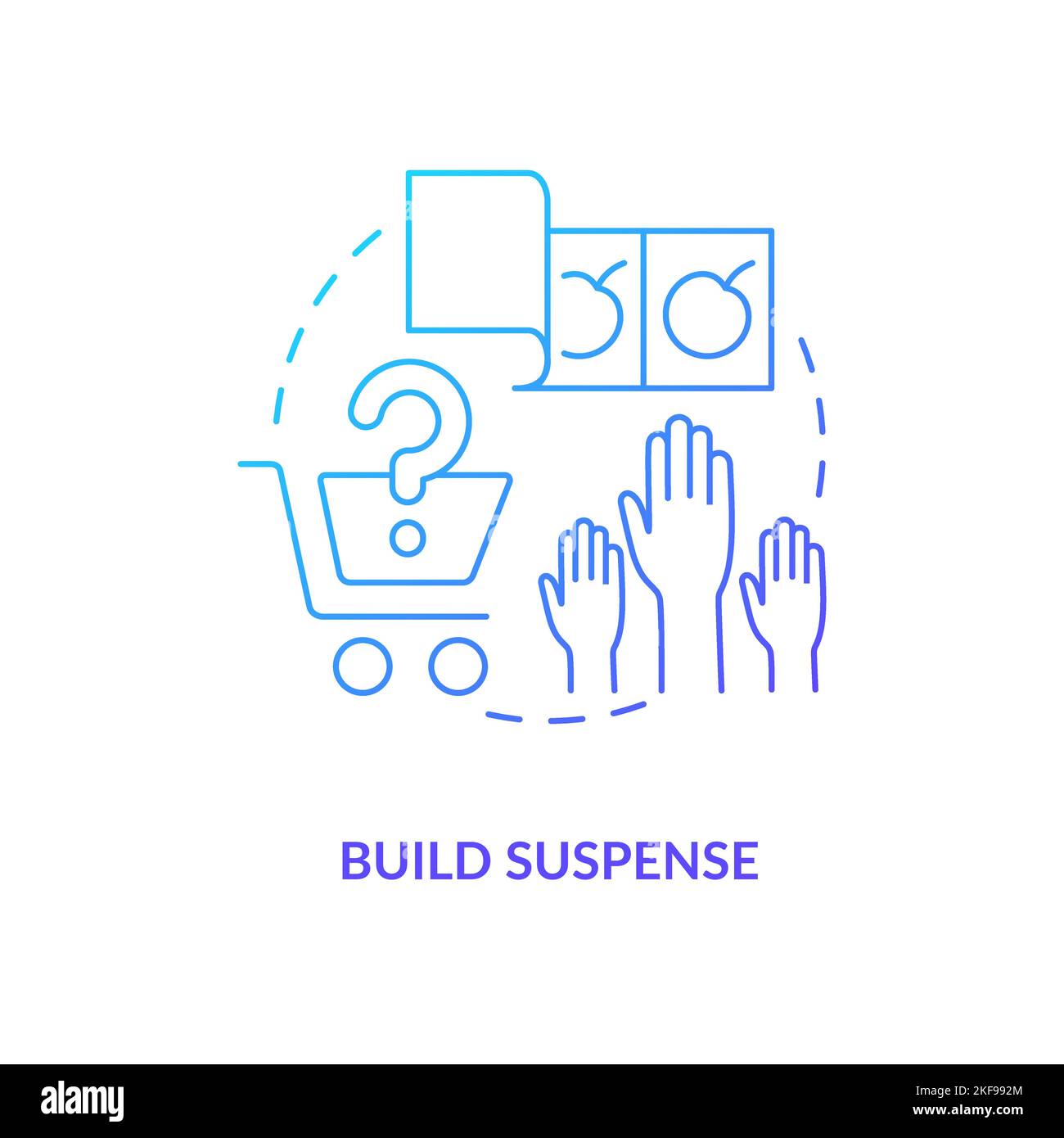 Build suspense blue gradient concept icon Stock Vector Image & Art - Alamy