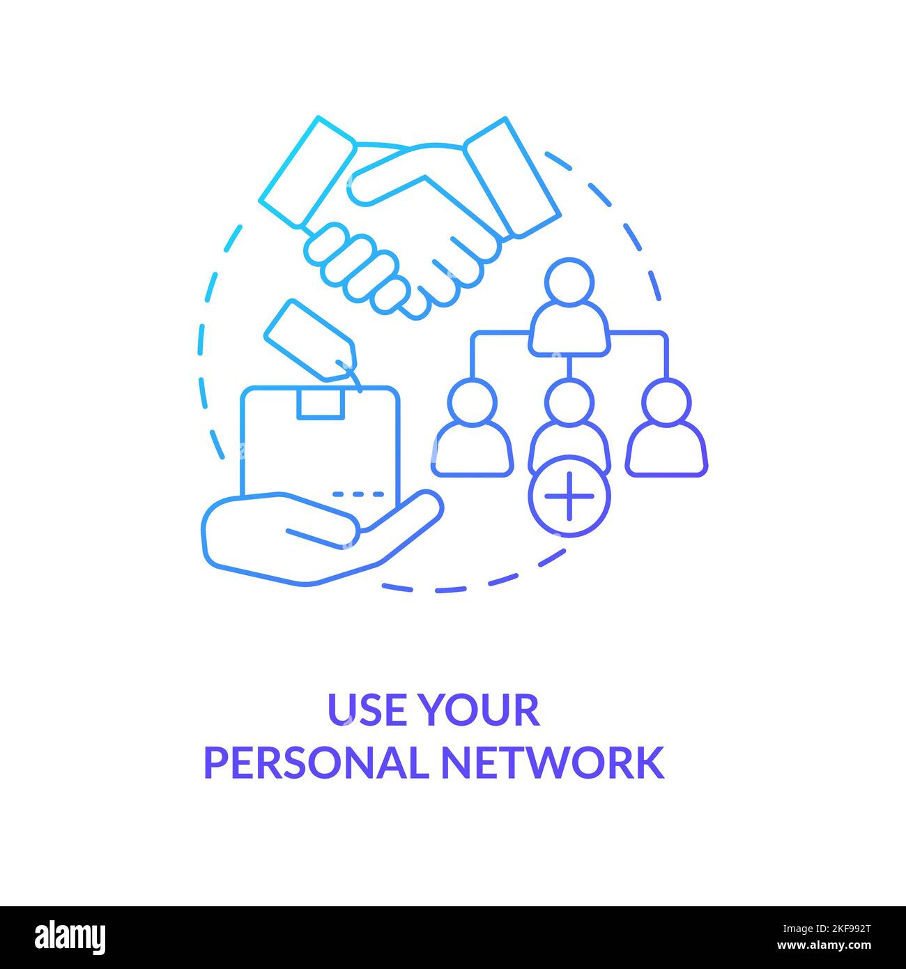 Use personal network blue gradient concept icon Stock Vector Image ...