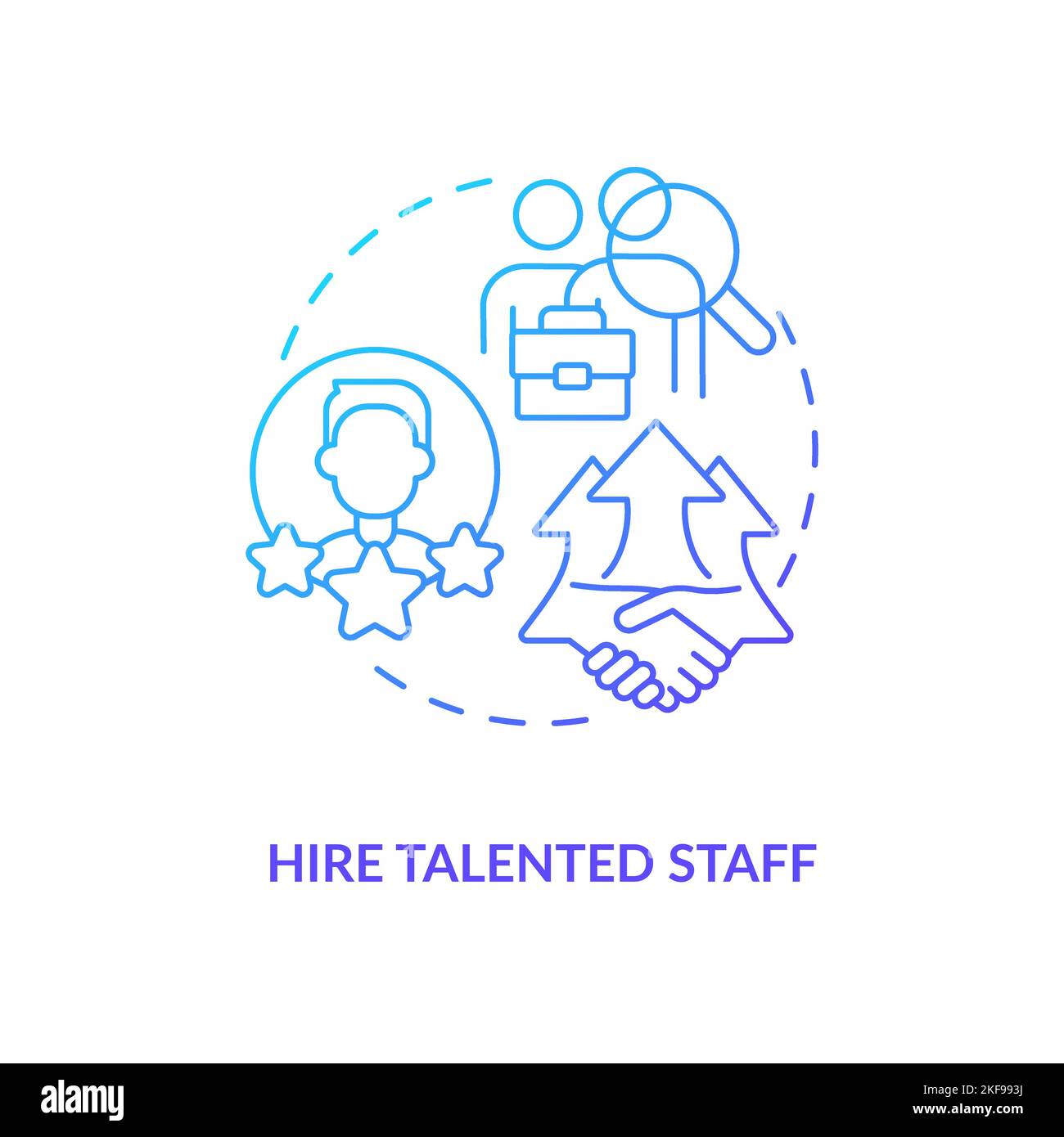 Hire talented staff blue gradient concept icon Stock Vector Image & Art ...