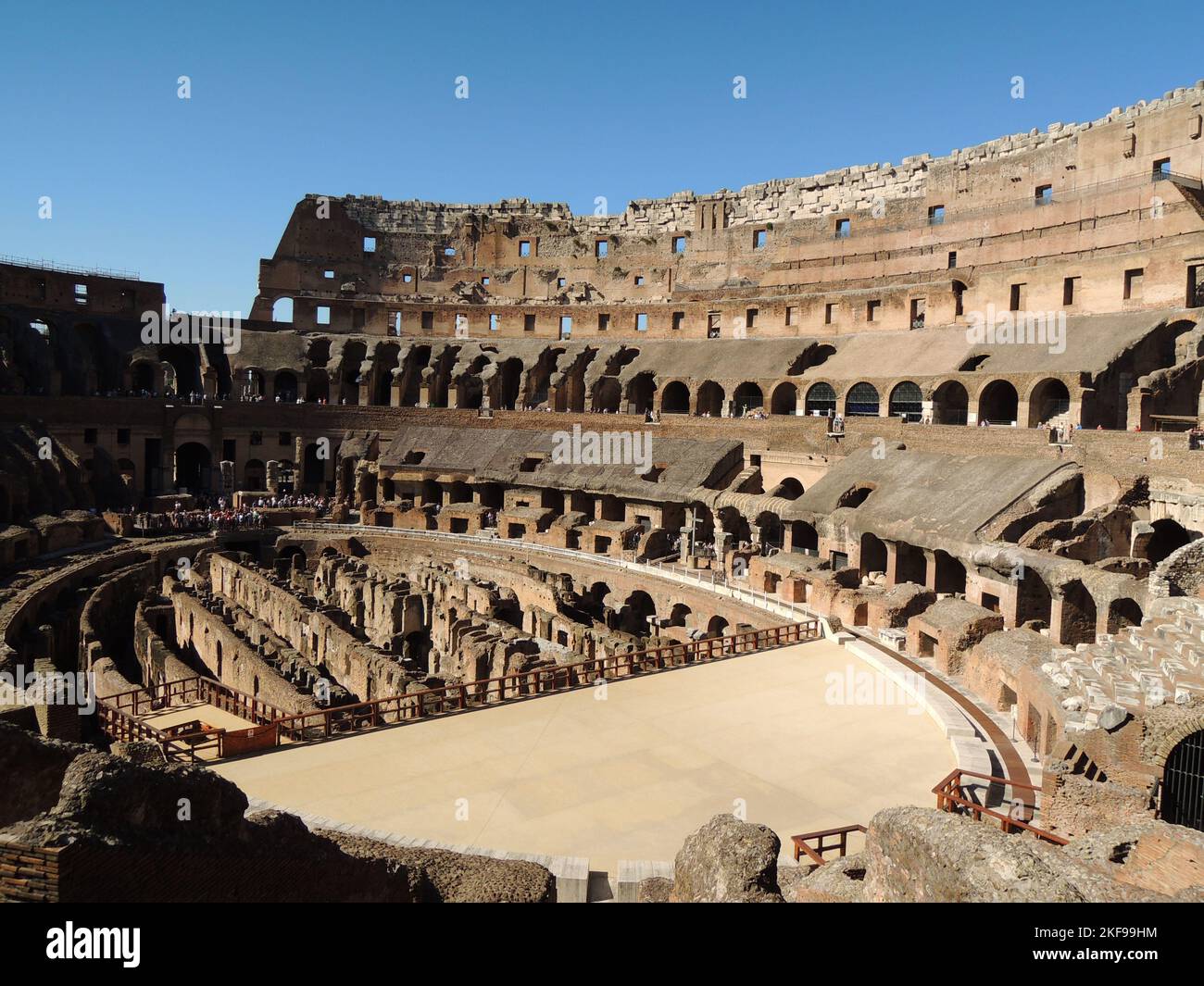 An interior shot from the ruins of the Colosseum, an ancient ...