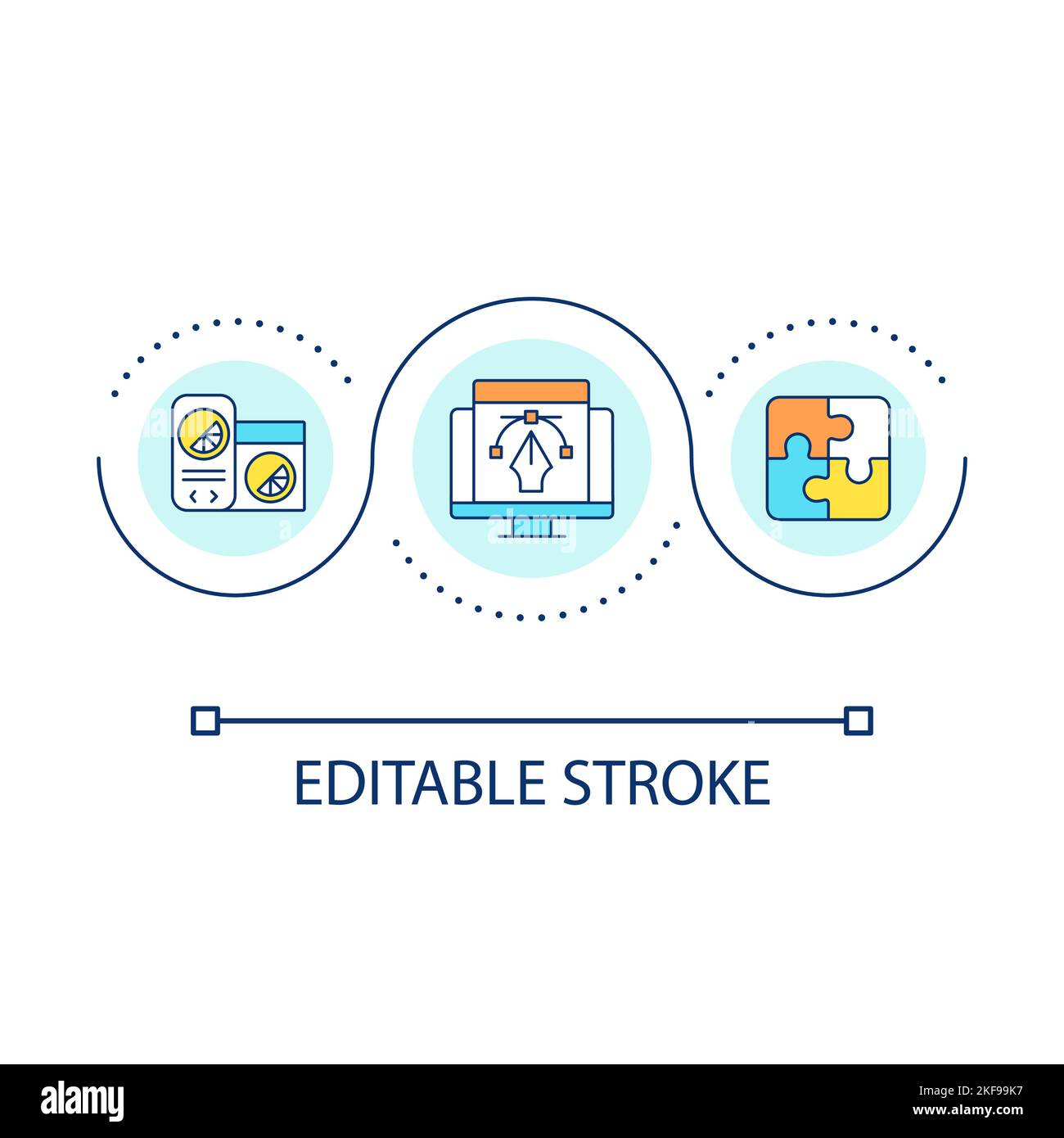 Web design evolution loop concept icon Stock Vector Image & Art - Alamy