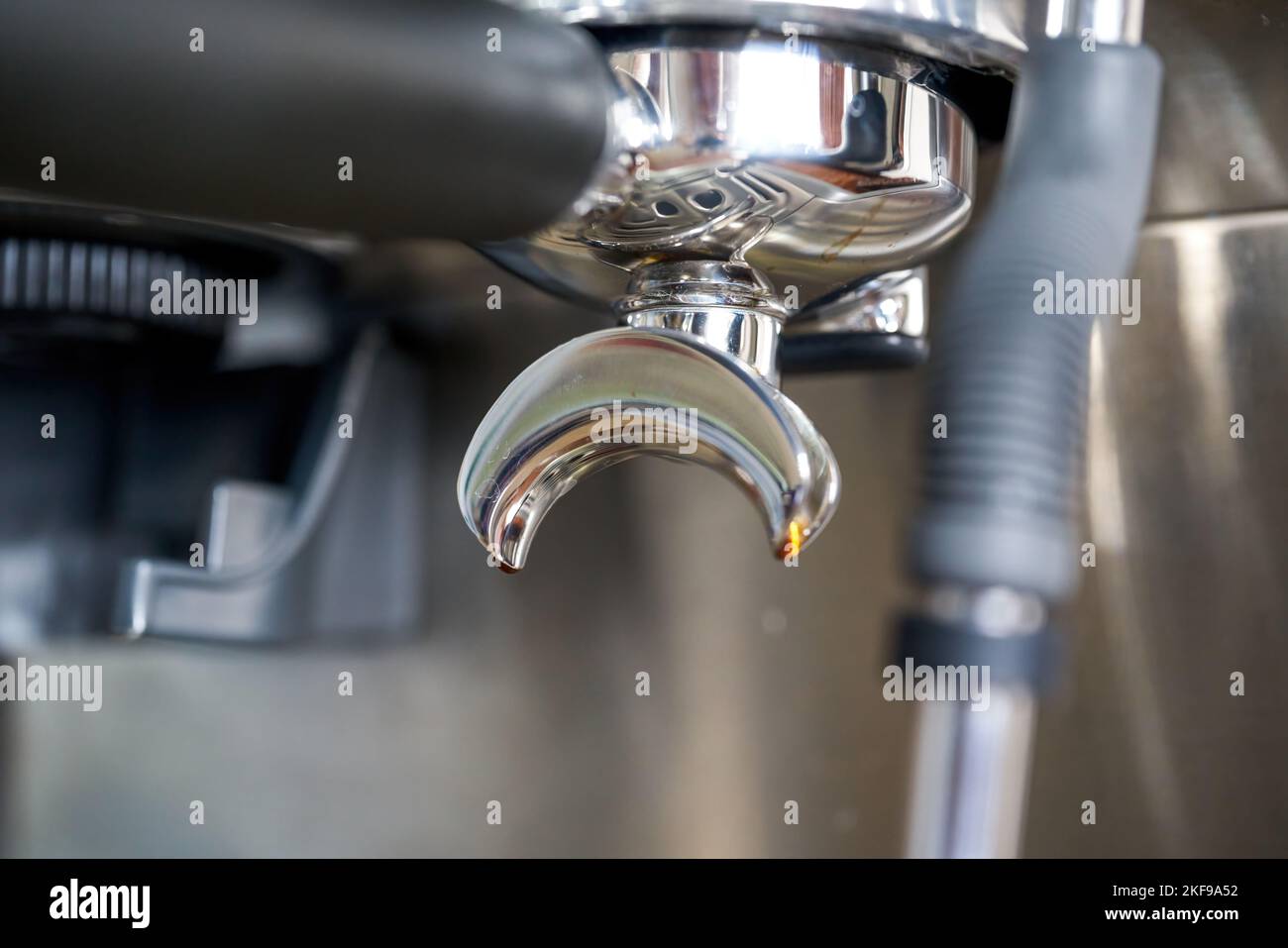 Close-up of coffee maker used by espresso machine Stock Photo - Alamy