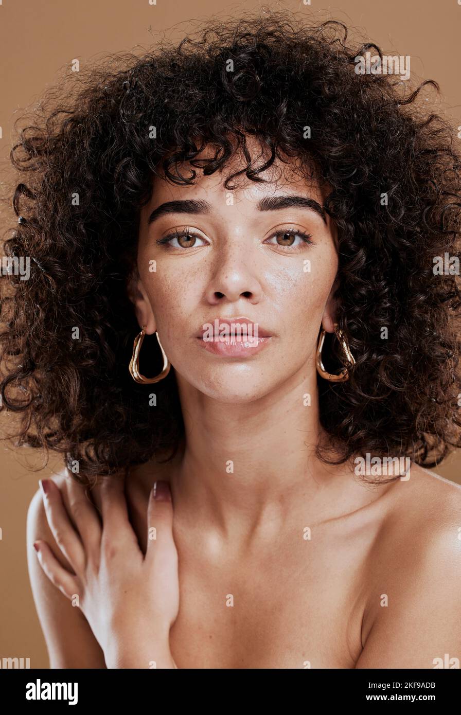 Beauty, skincare and cosmetic, woman in wellness portrait with healthy ...