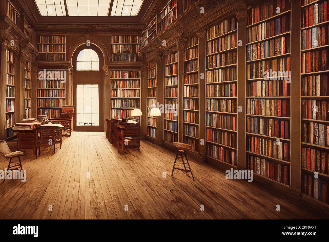 old panorama books in library Stock Photo - Alamy