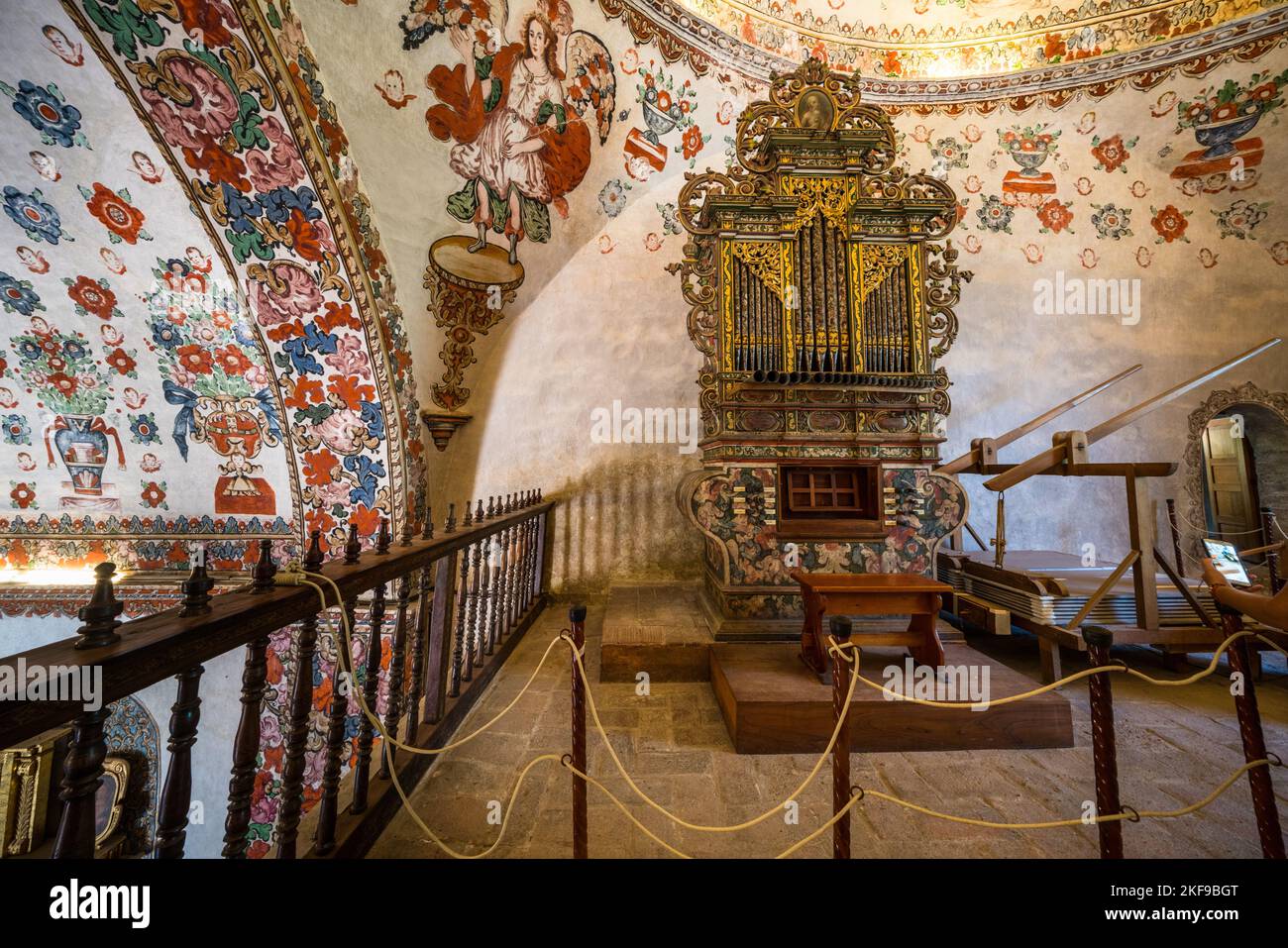 The antique pump organ & bellows of the Church of San Jeronimo ...