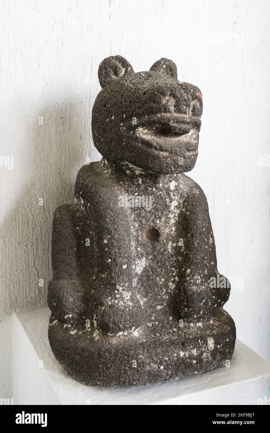 A jaguar carved from volcanic rock, from Guerrero. Rufino Tamayo Museum ...