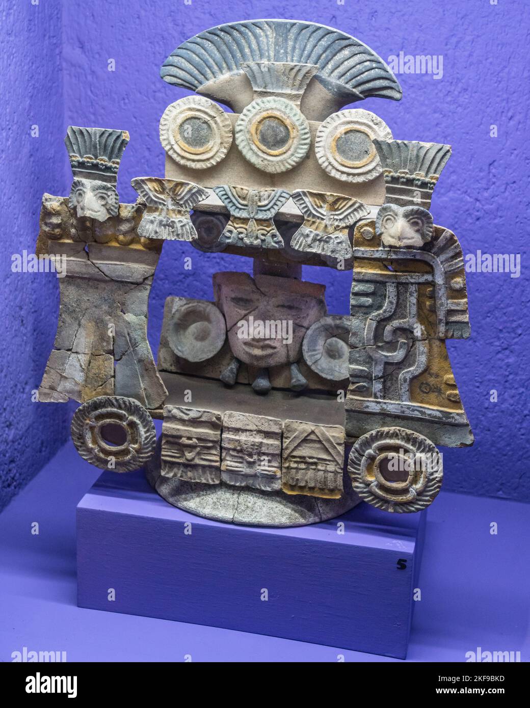 A ceramic funerary urn from Teotehuacan. Rufino Tamayo Museum of Pre ...