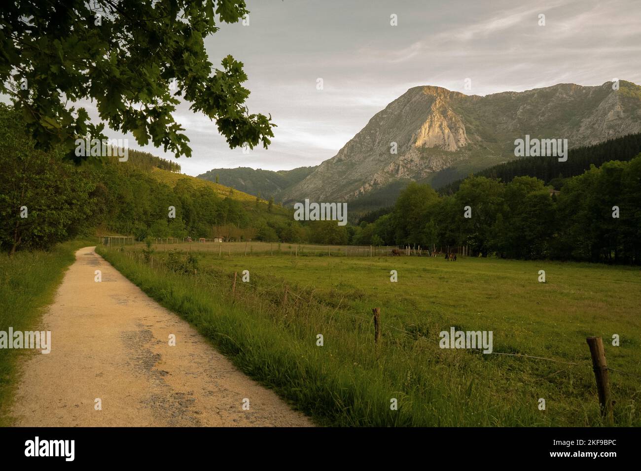 landscape view of Anboto, in the mountains of the Basque Country, North ...