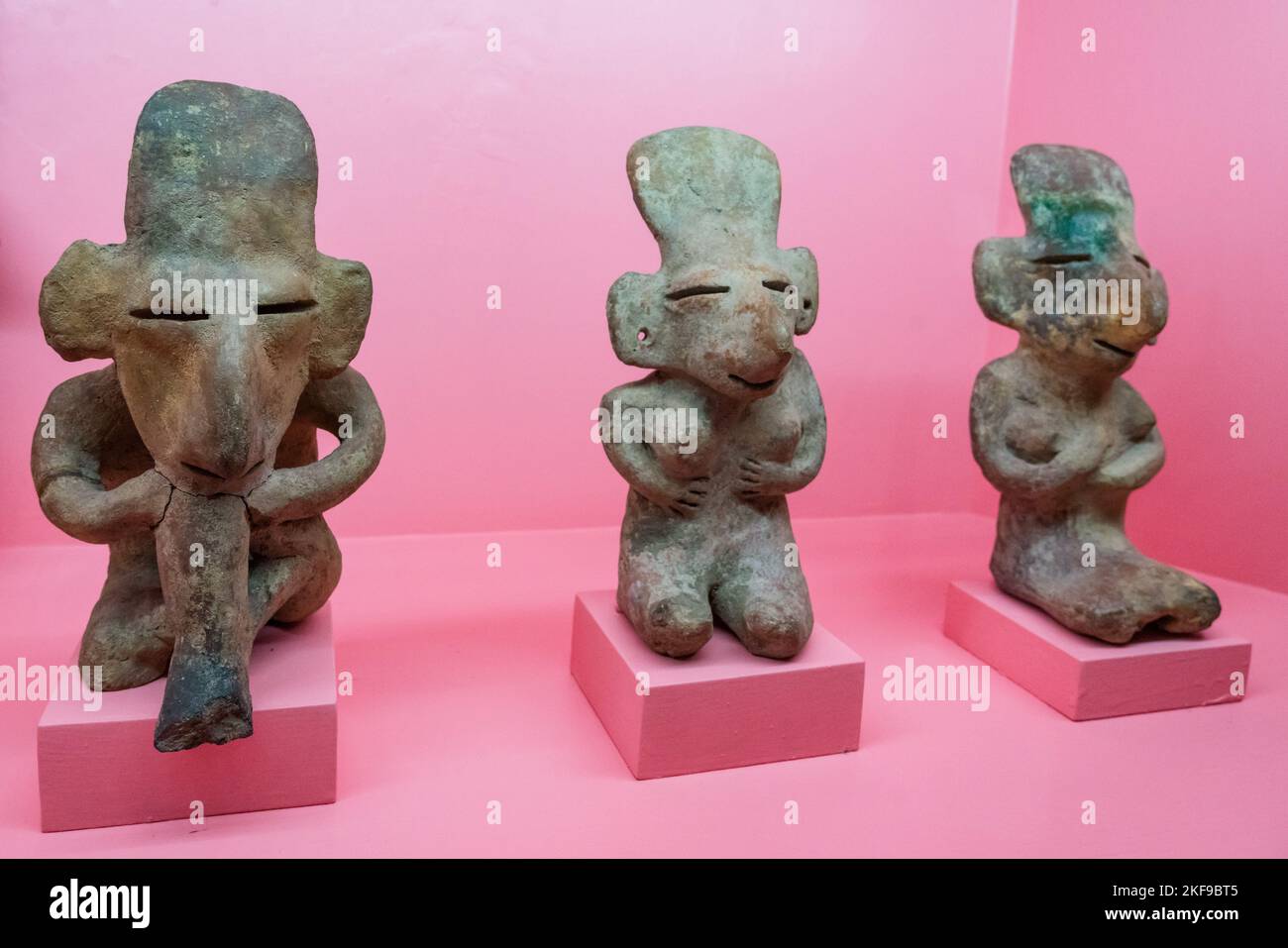 Ceramic figures of seated women from Nayarit, Preclassic Period. Rufino ...