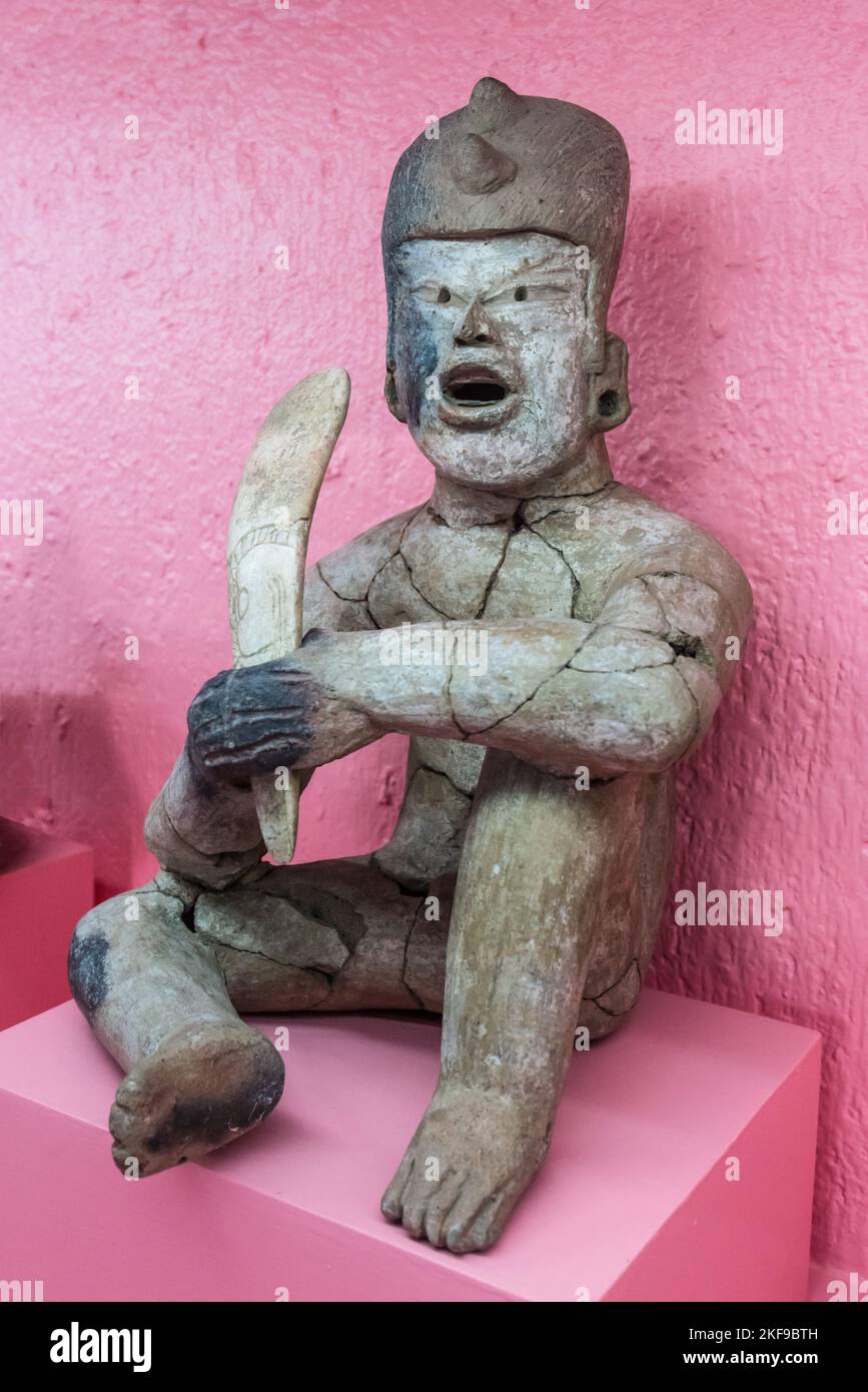 A ceramic Olmec warrior. Rufino Tamayo Museum of Pre-Hispanic Art ...
