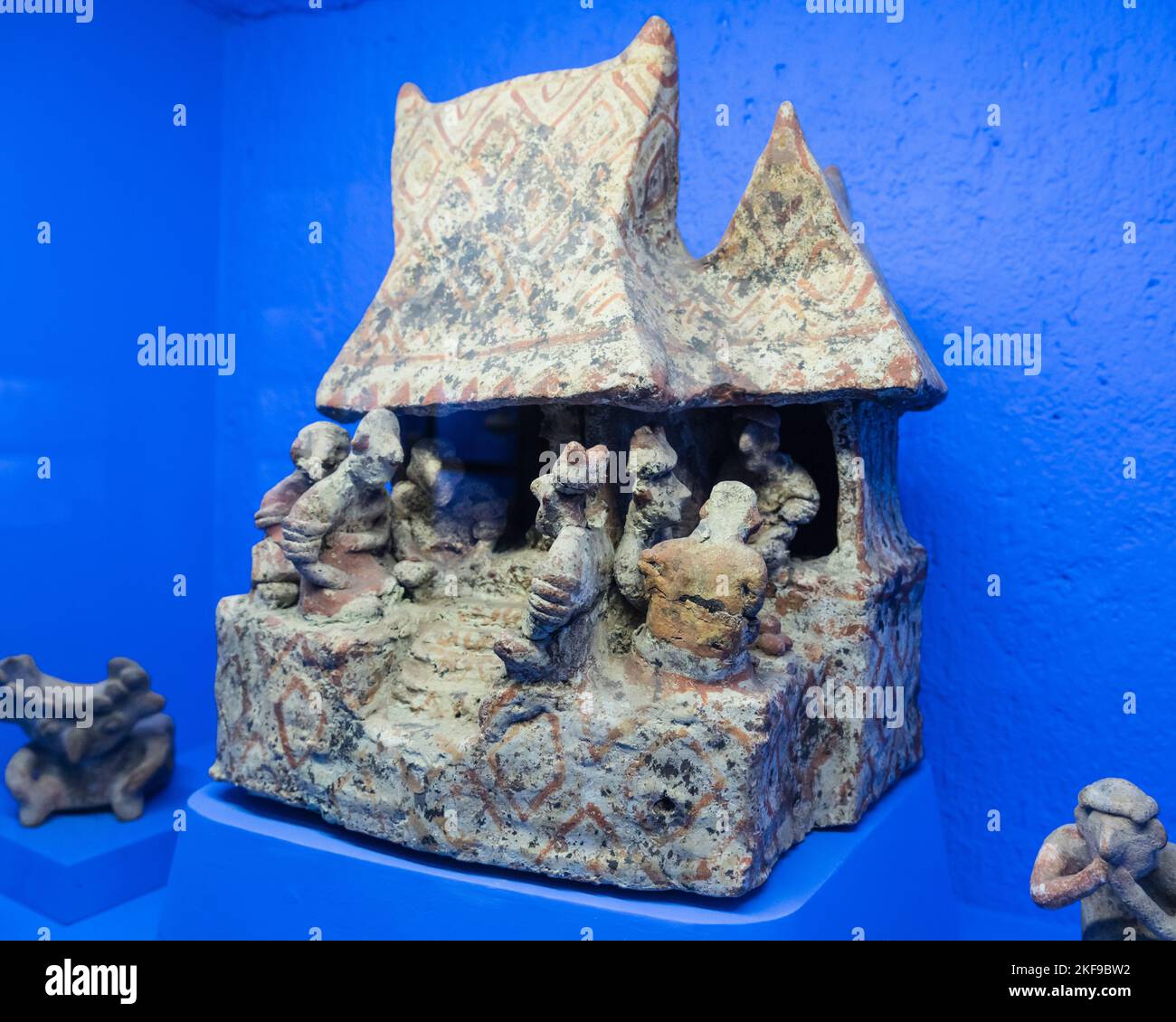 Ceramic representation of scenes from daily life, from Nayarit. Rufino ...