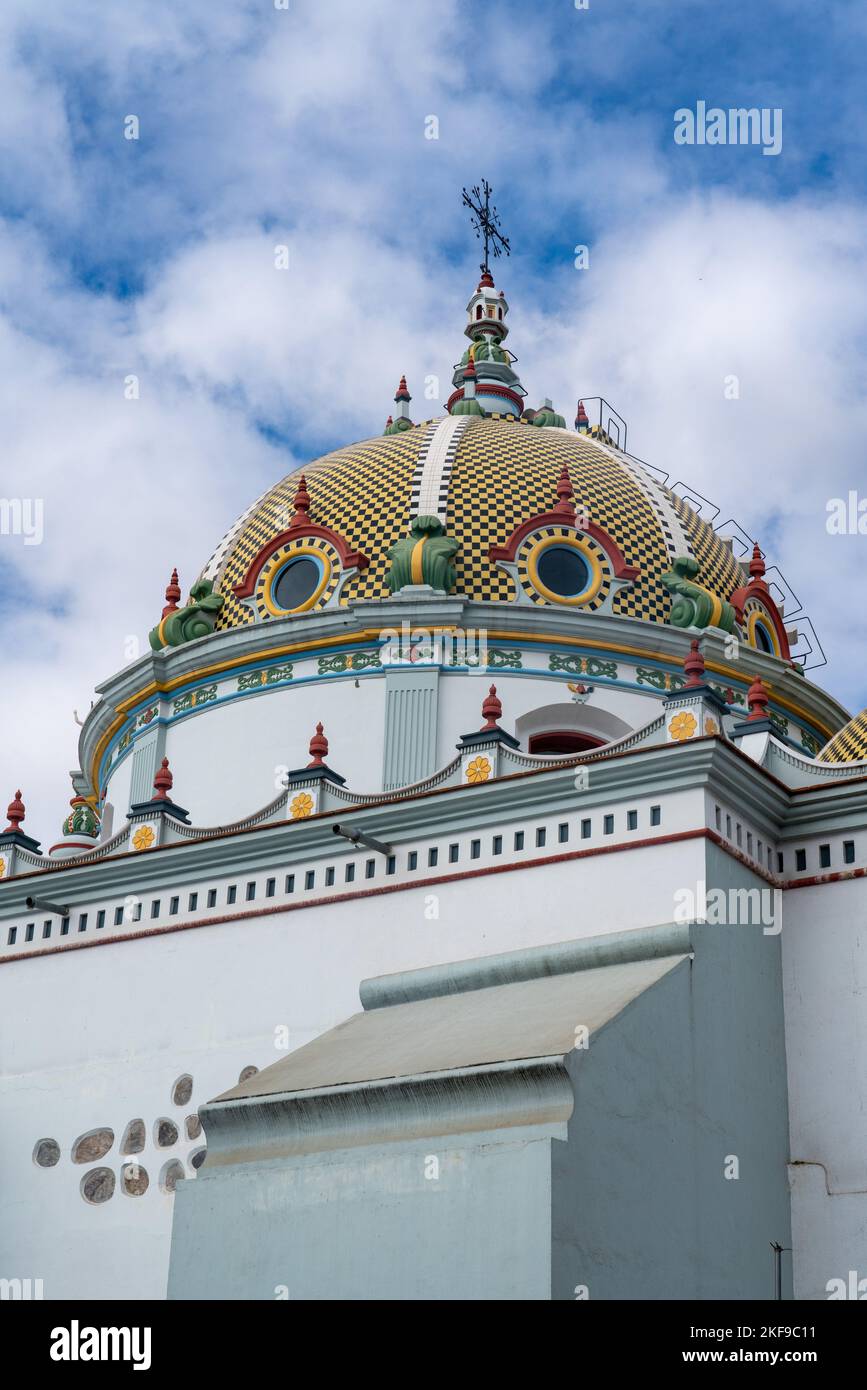 Tiled dome of the Church of San Antonino Obisbo, built in San Antonino ...