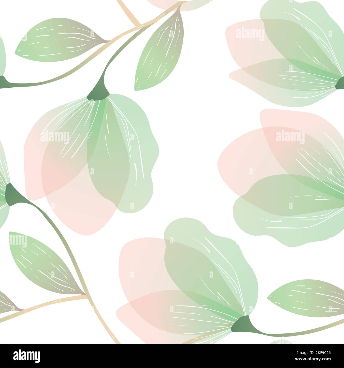 Seamless floral pattern based on traditional folk art ornaments ...