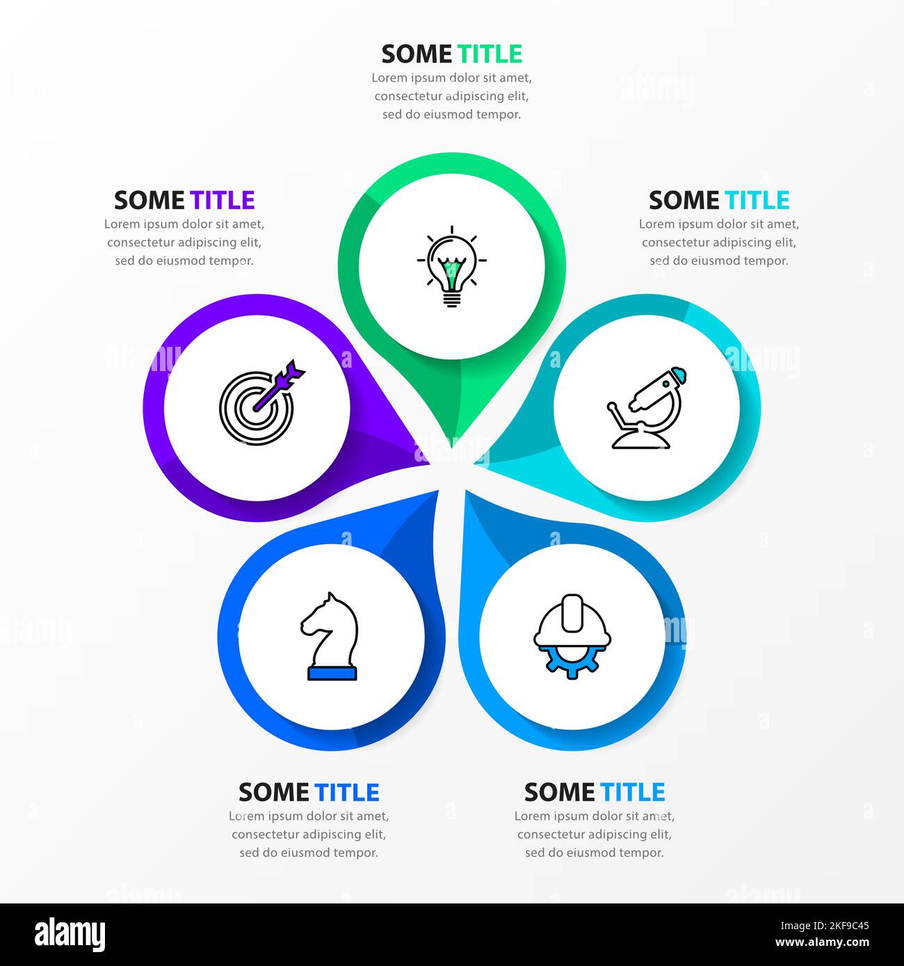 Circular diagram 5 steps hi-res stock photography and images - Alamy