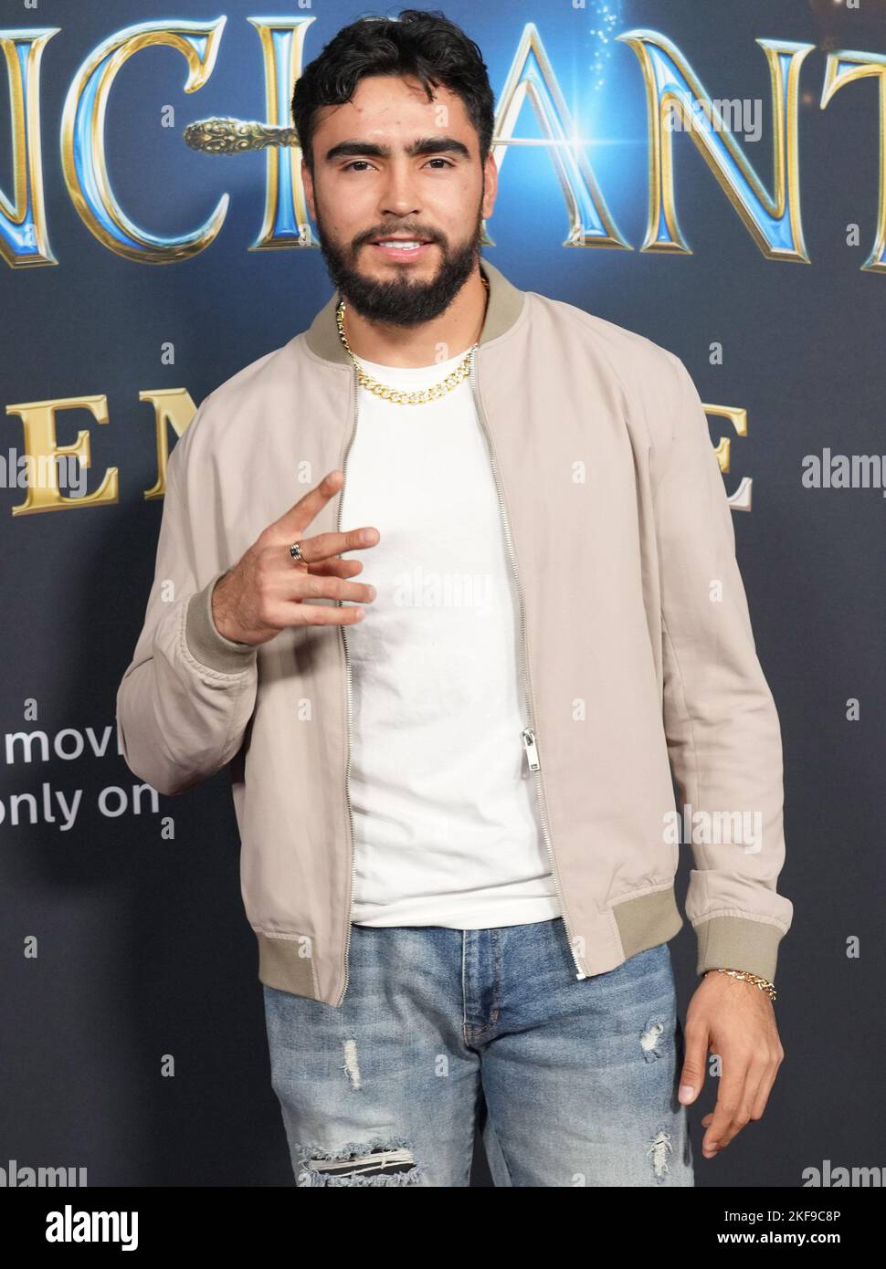 Agustin Flores arrives at the Disney's DISENCHANTED Premiere held at ...