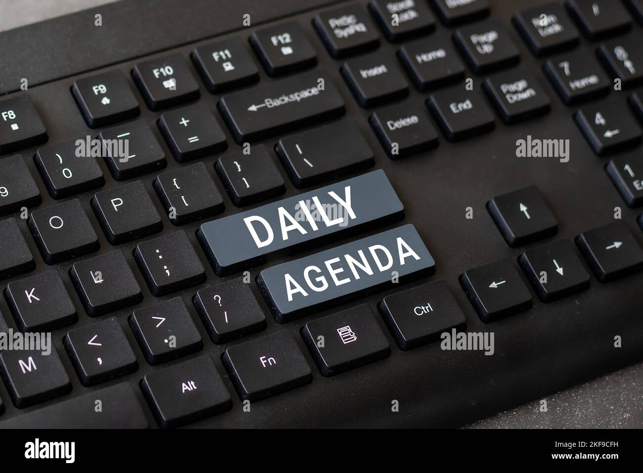 Handwriting text Daily Agenda. Conceptual photo To do list of items be ...