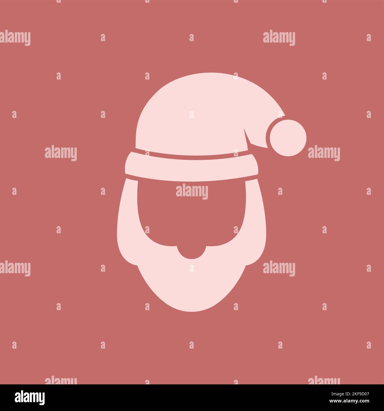 Abstract santa head, christmas new year element - Vector illustration ...