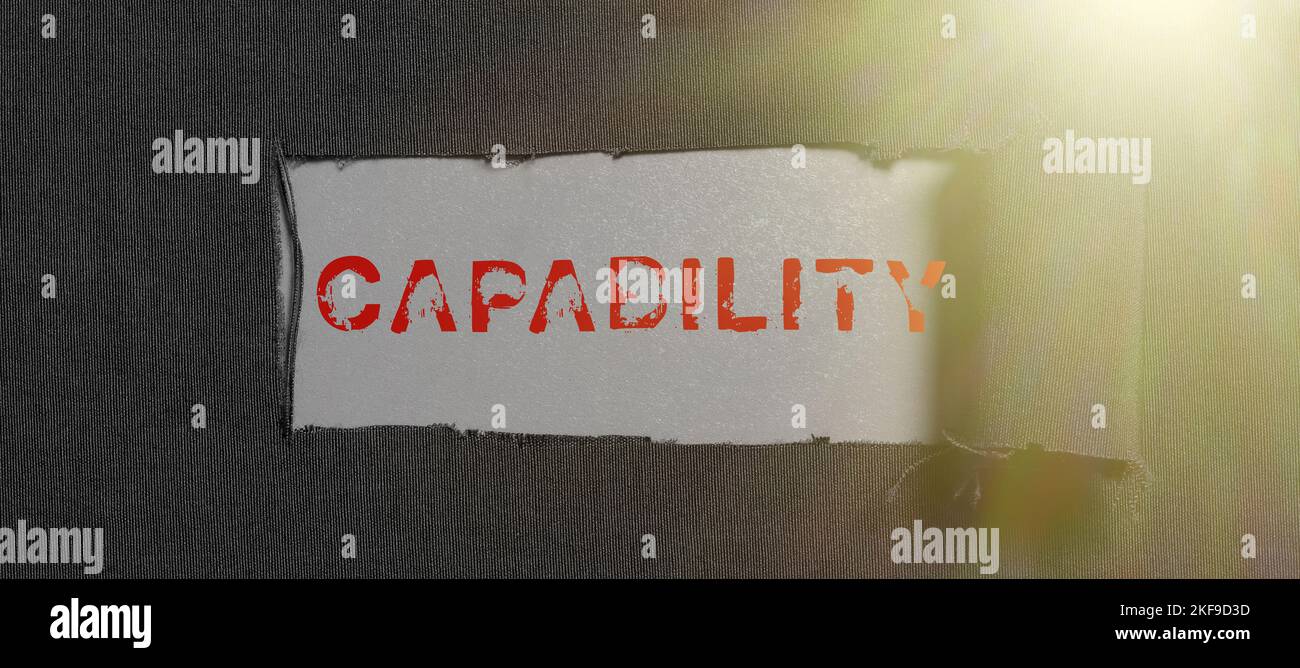 Inspiration showing sign Capability. Word Written on the facility or ...