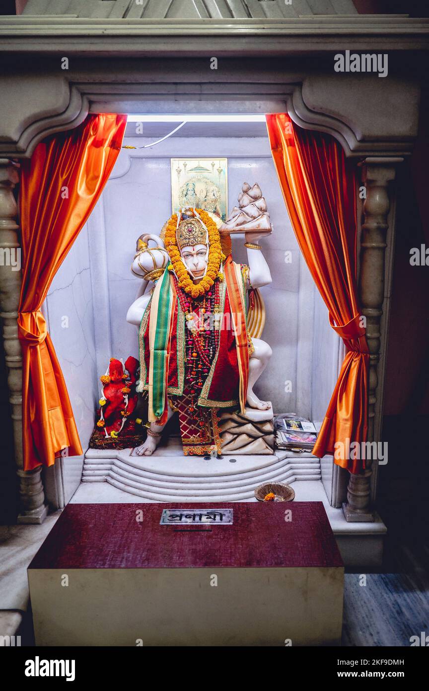 A big statue of the most devoted Hindu God Bajrang bali (Hanuman) in a ... A big statue of the most devoted Hindu God Bajrang bali (Hanuman) in a ...