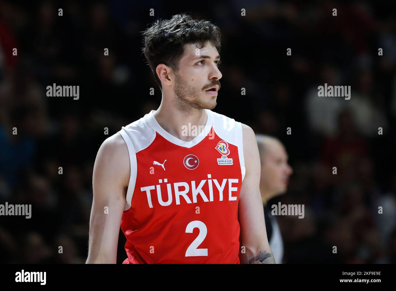 Belgrade, Serbia, 14th November 2022. Sehmus Hazer of Turkey reacts ...