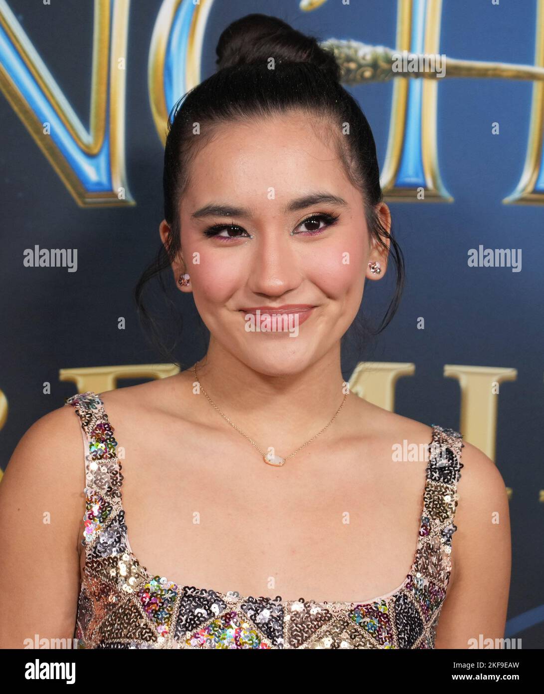 Hawaii McLaughlin arrives at the Disney's DISENCHANTED Premiere held at ...