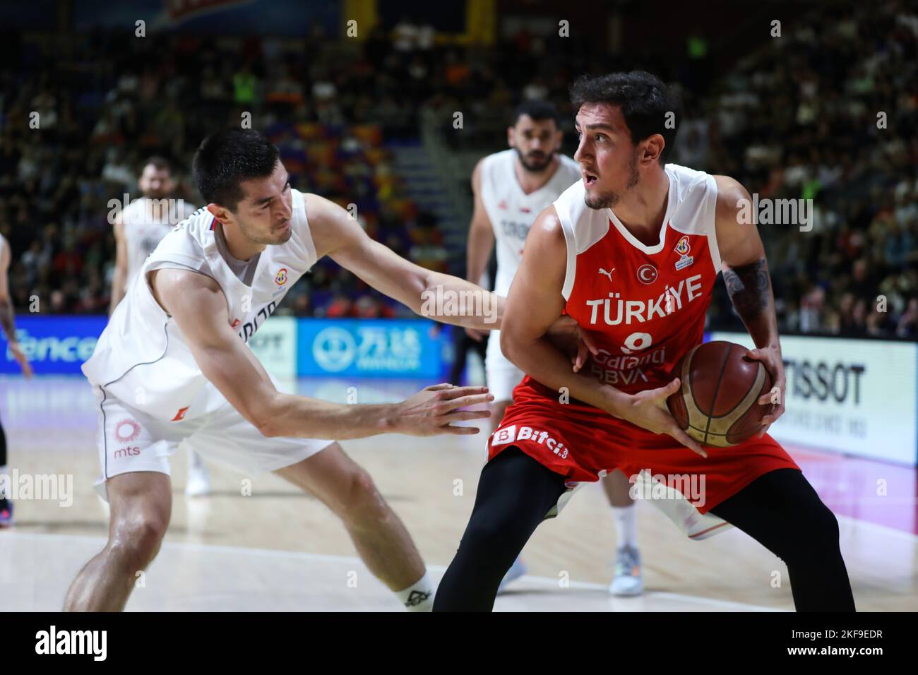 Belgrade, Serbia, 14th November 2022. Luka Mitrovic of Serbia competes ...