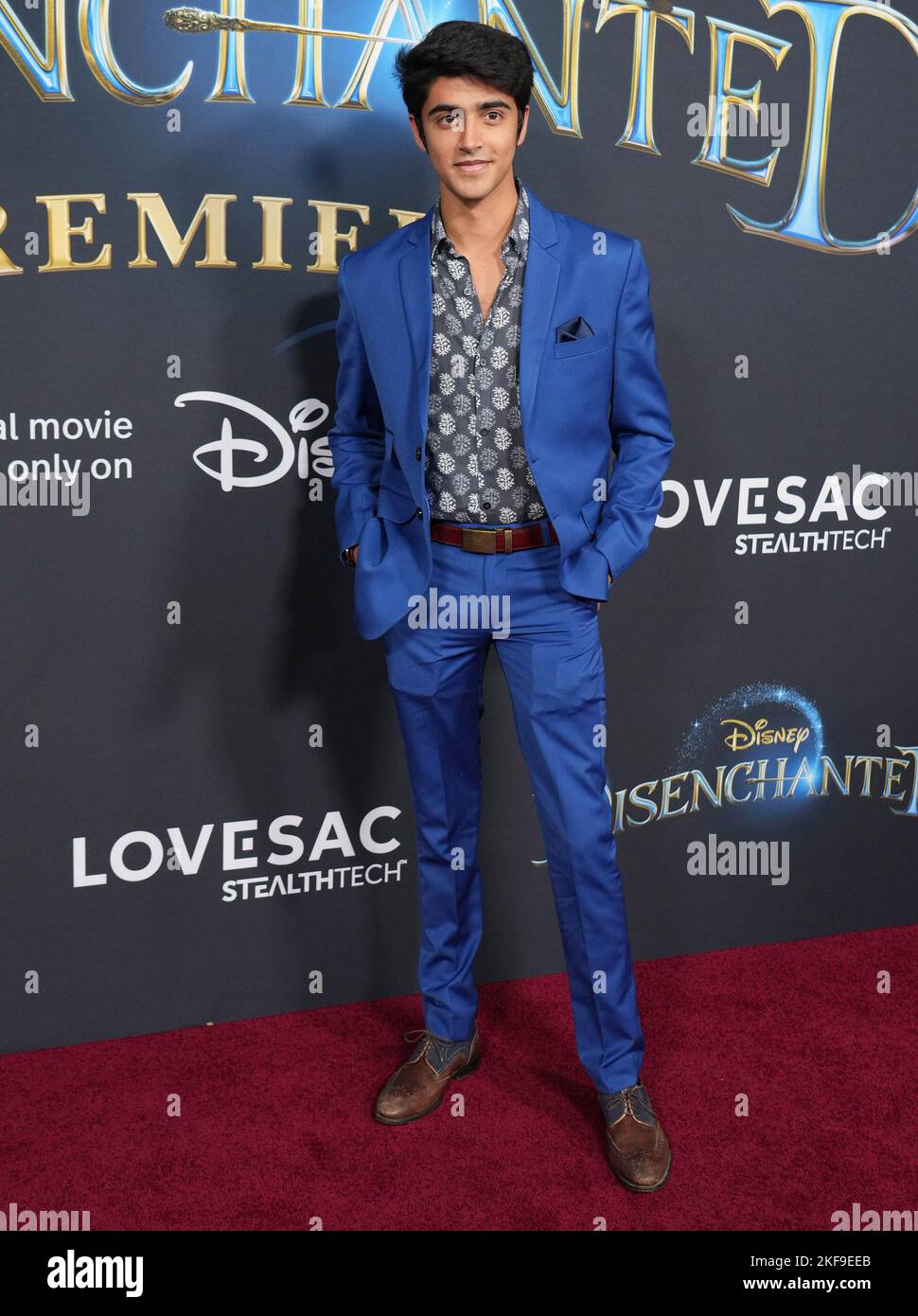 Aman Jaisinghani arrives at the Disney's DISENCHANTED Premiere held at ...
