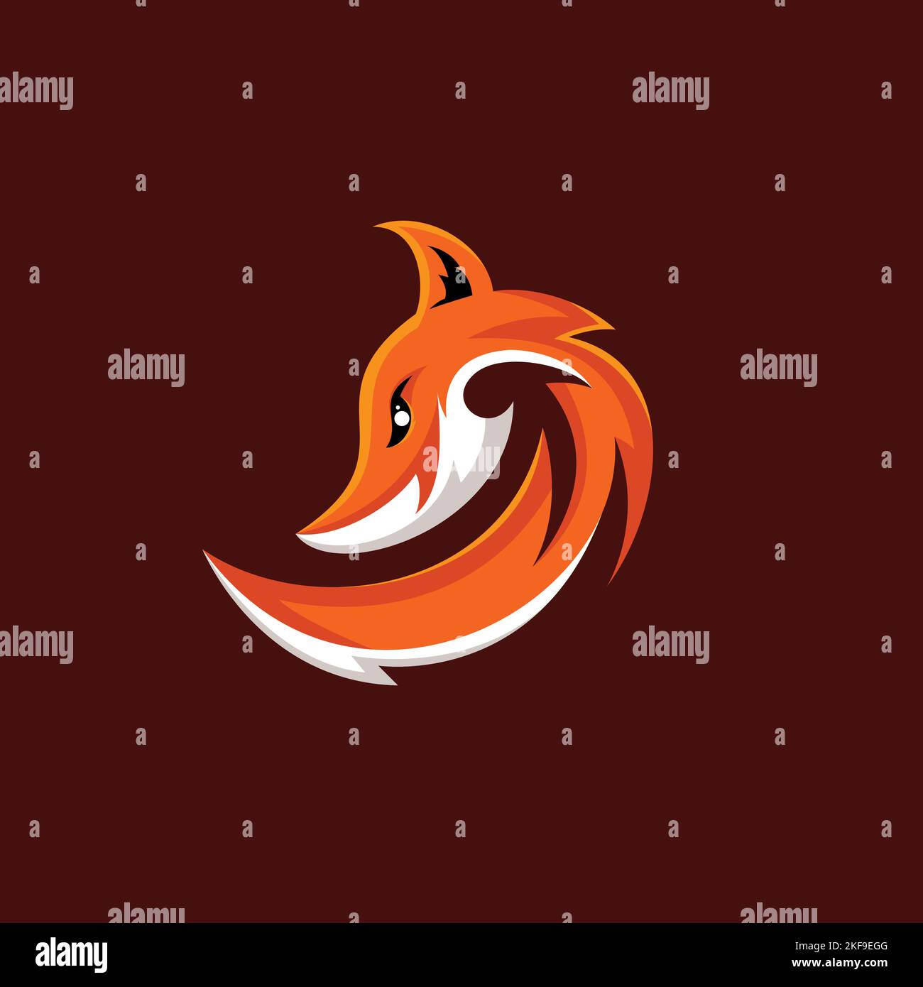 Fox Illustration vector. Fox Logo Design Stock Vector Image & Art - Alamy