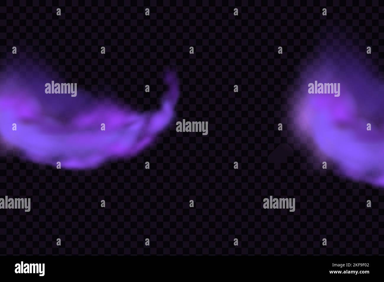 Purple flows poisonous gas, dust and smoke effect.Realistic scary ...