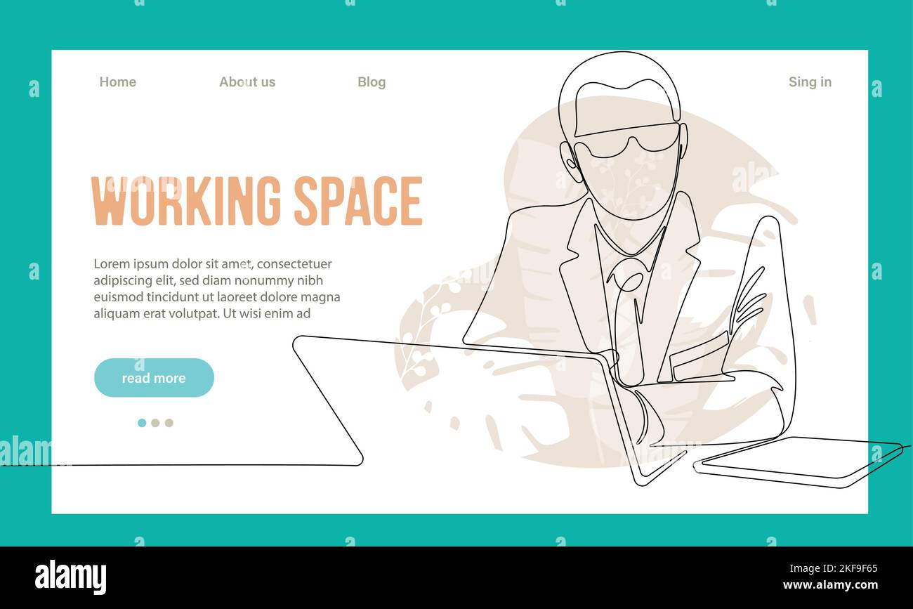 Coworking Space Landing Page Cartoon Template. Freelancers Team Working ... Coworking Space Landing Page Cartoon Template. Freelancers Team Working ...