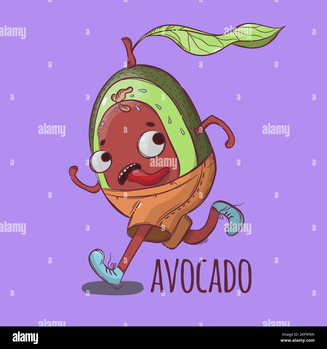 AVOCADO ON THE RUN Sport Tropical Fruit Health Nutrition Paleo Keto ...