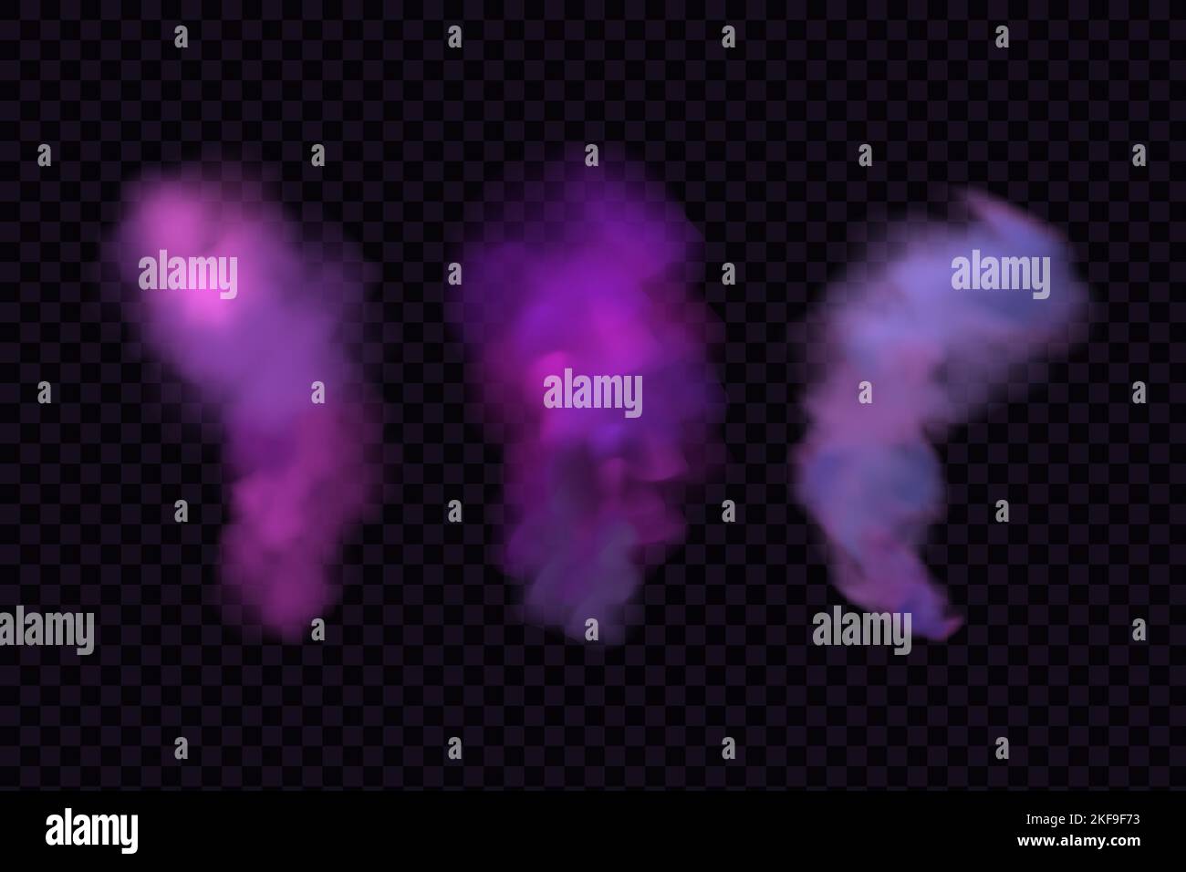 Purple flows poisonous gas, dust and smoke effect.Realistic scary ...