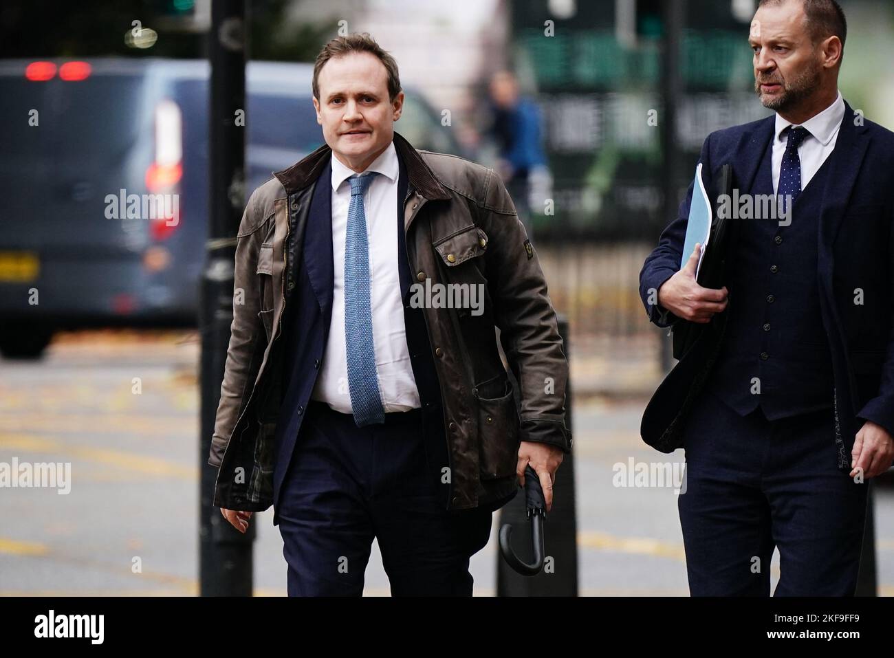 Security Minister Tom Tugendhat arrives at Westminster Magistrates ...