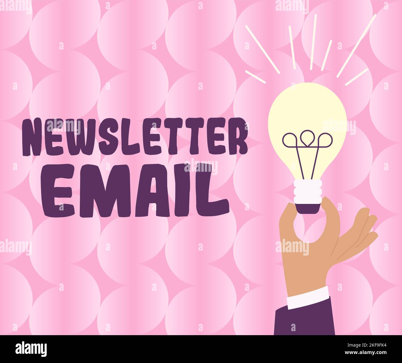 Text showing inspiration Newsletter Email. Business showcase email sent ...