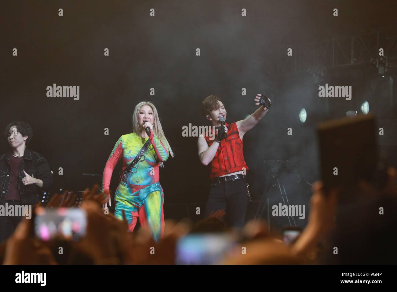 Hong Kong Canadian singer and actress Joyce Cheng and Hong Kong singer ...