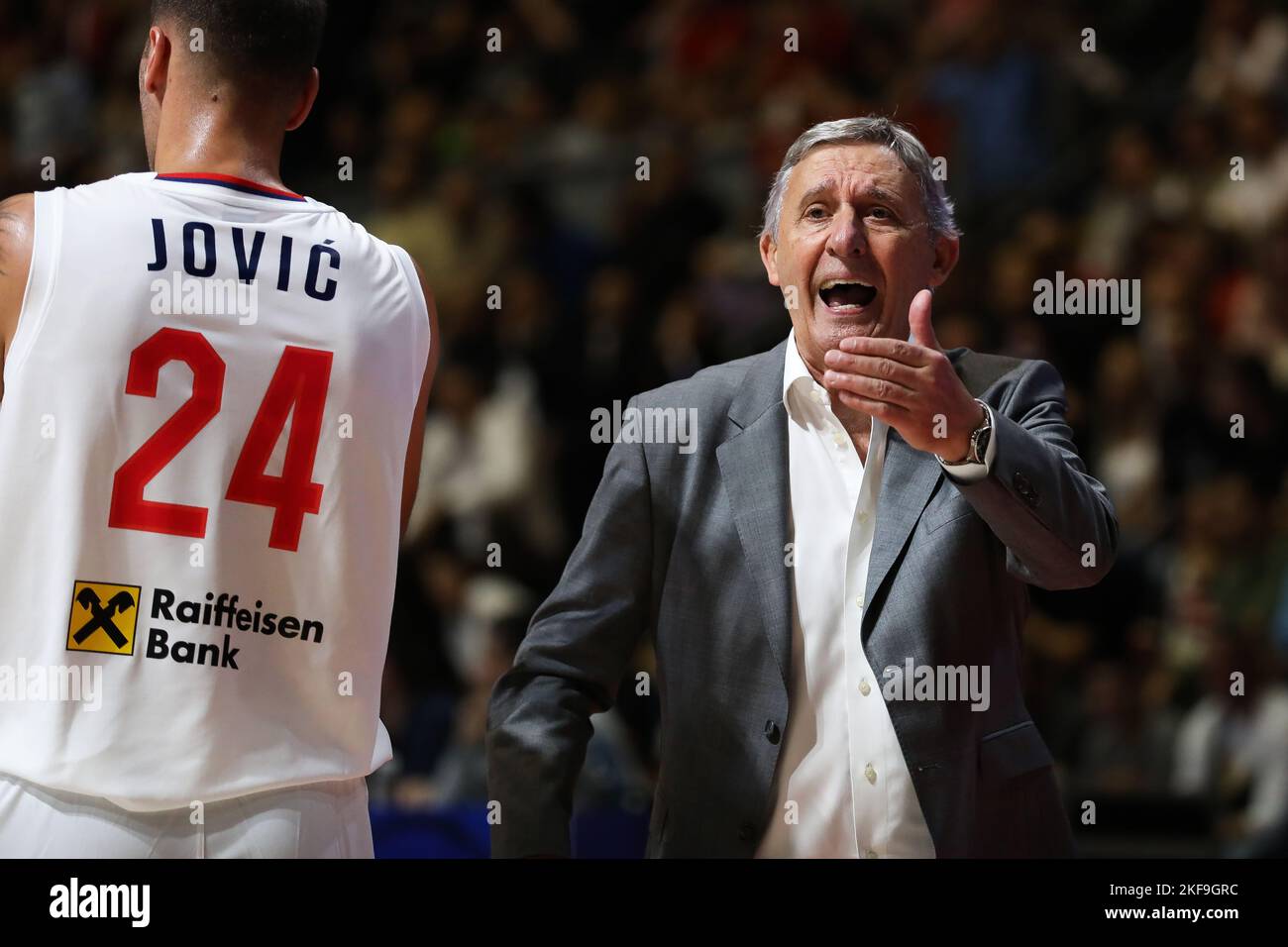 Belgrade, Serbia, 14th November 2022. Head Coach Svetislav Pesic of ...