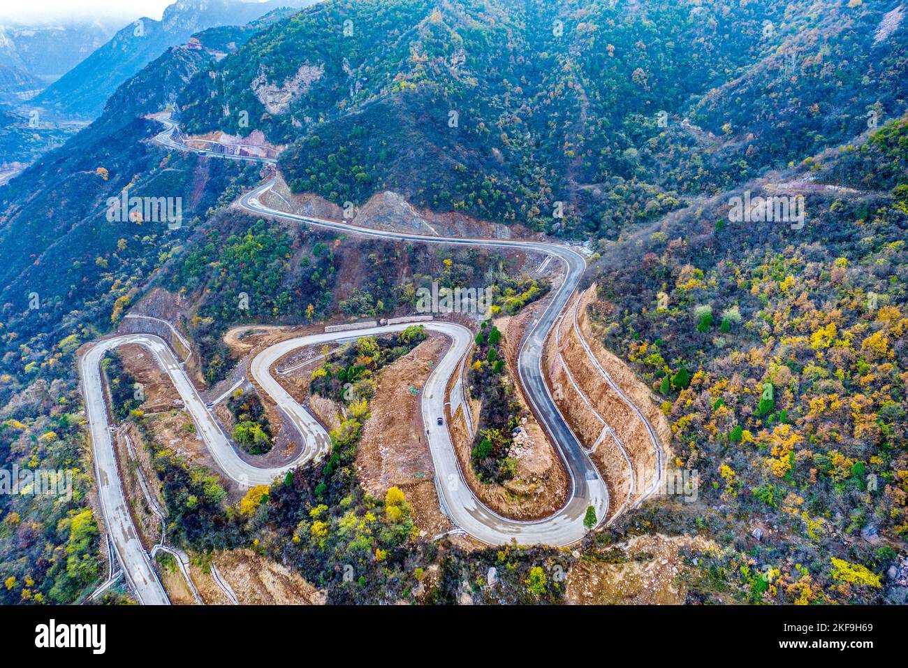 Aerial photos show the beautiful scenery of the No.1 tourist Highway of ...