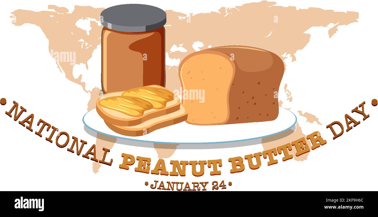 National Peanut Butter Day Banner Design illustration Stock Vector ...
