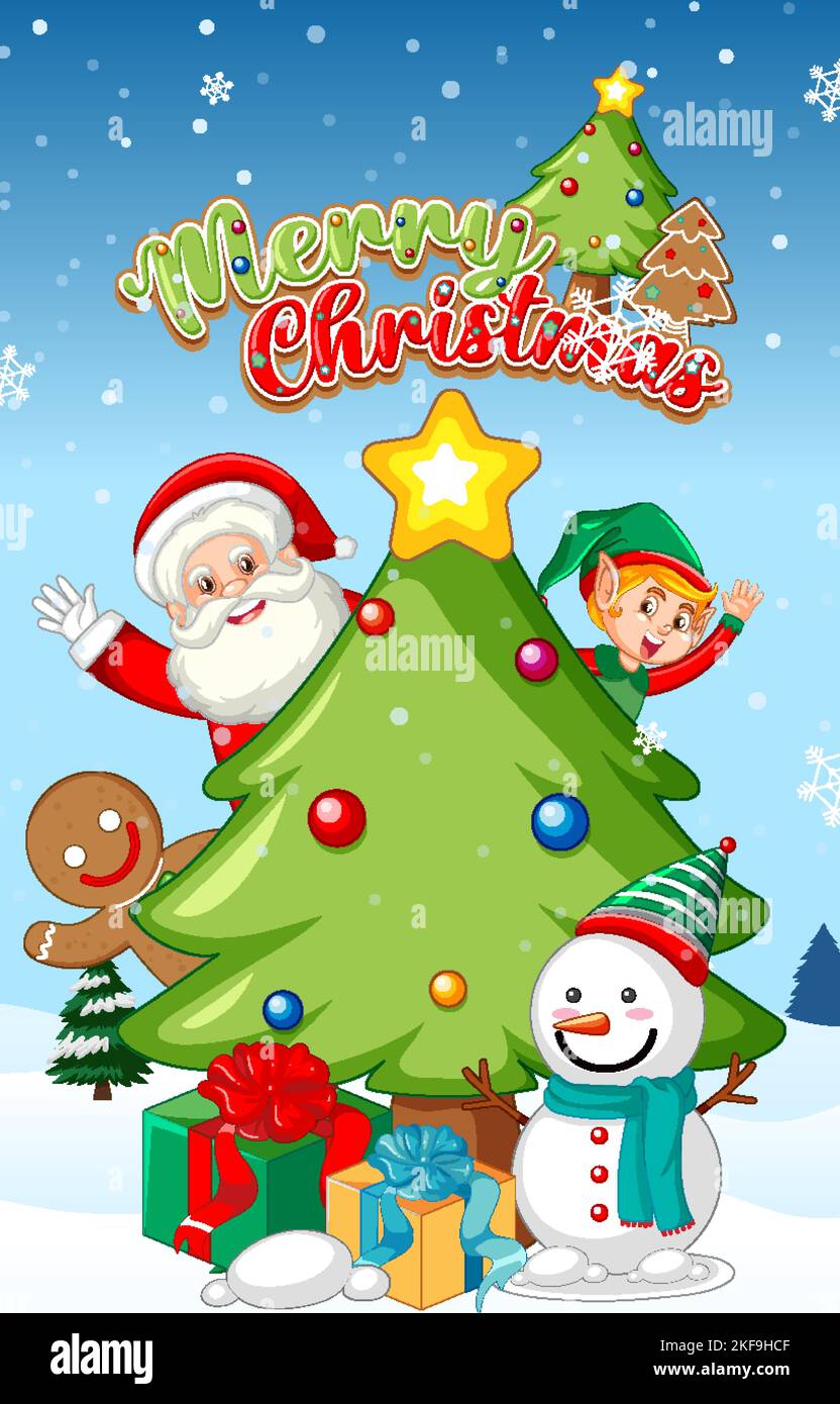 Christmas night poster design illustration Stock Vector Image & Art - Alamy