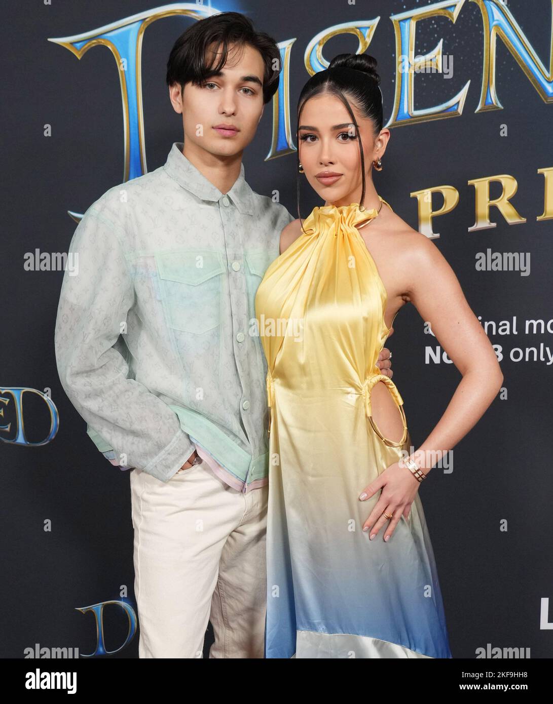 (L-R) Kio Cyr and Amanda Diaz at the Disney's DISENCHANTED Premiere ...
