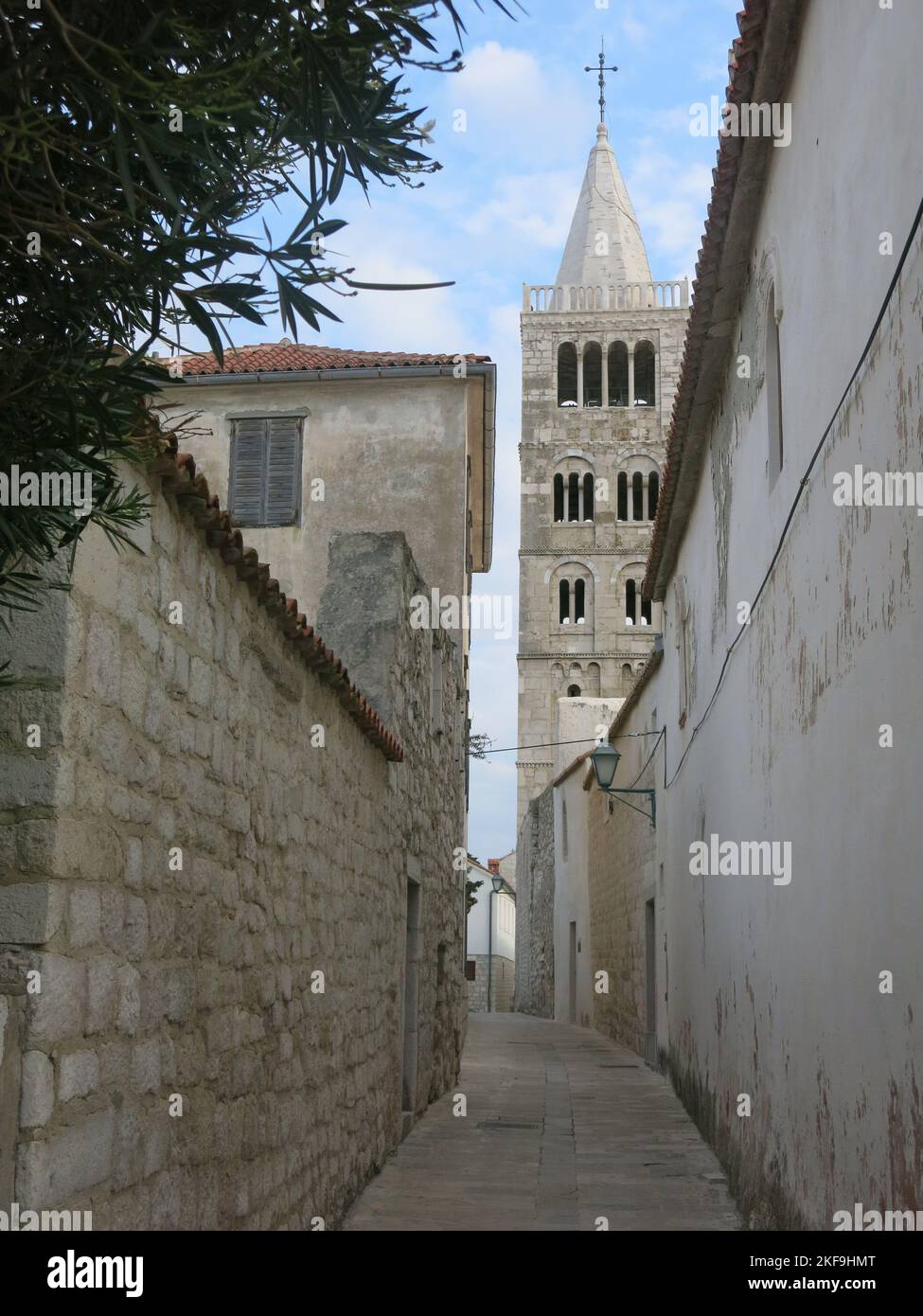 The narrow, winding streets in Rab are part of the charm of this ...