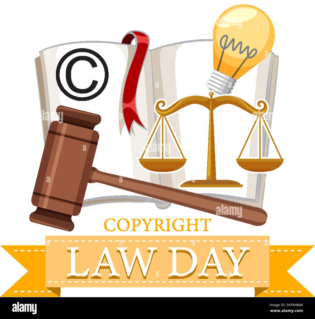 Copyright Law Day Banner Design illustration Stock Vector Image & Art ...