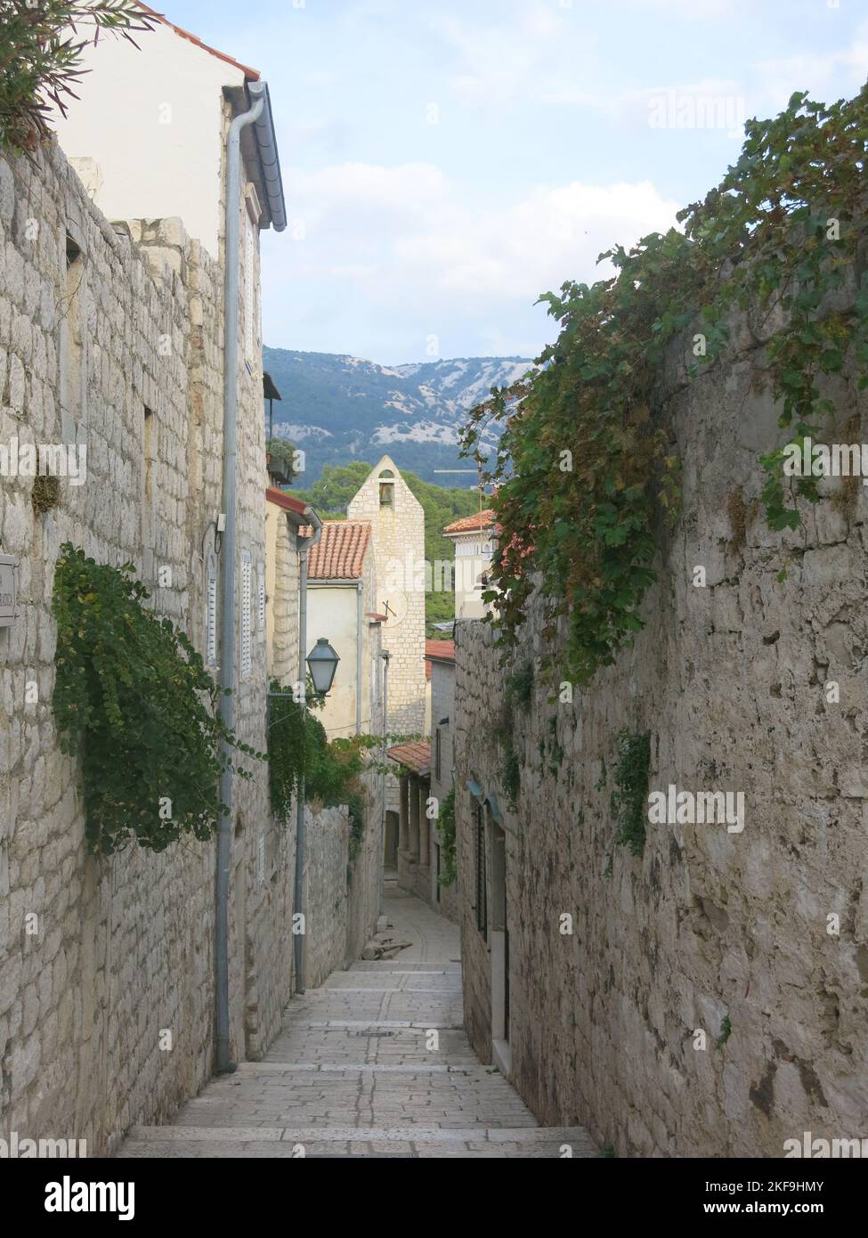 The narrow, winding streets in Rab are part of the charm of this ...