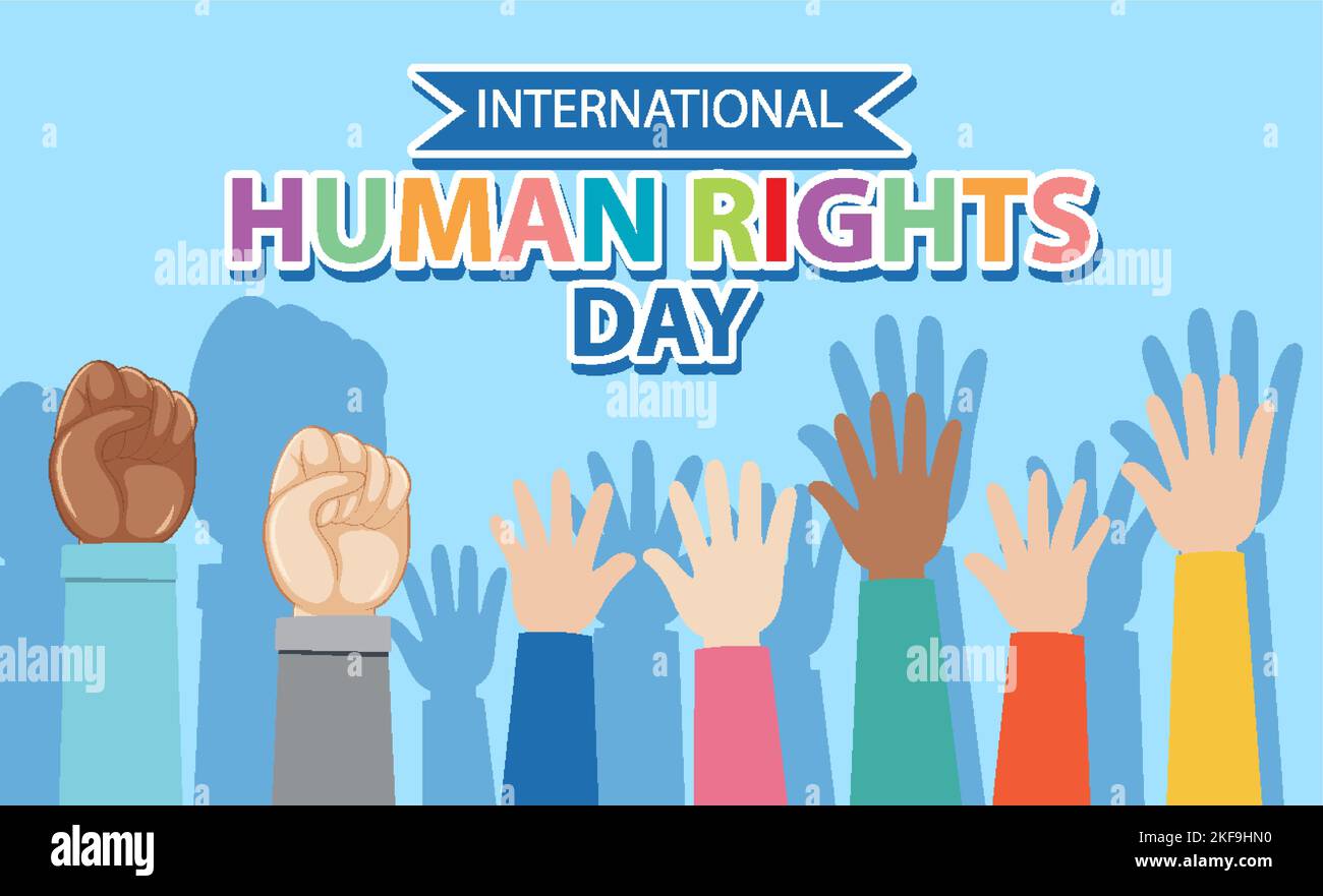 International Human Rights Day text for banner design illustration ...