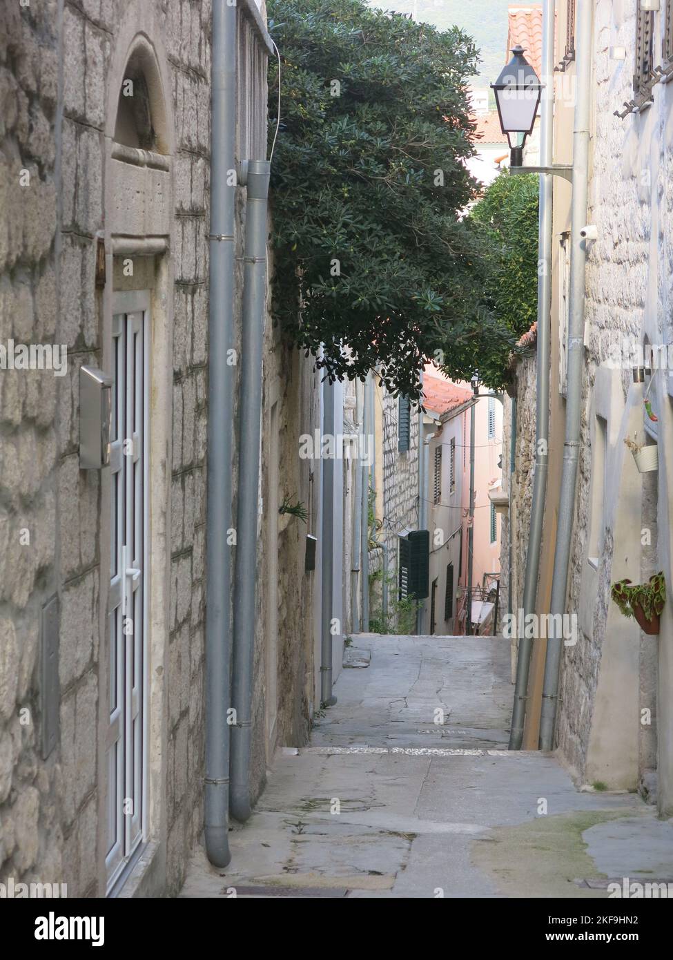 The narrow, winding streets in Rab are part of the charm of this ...