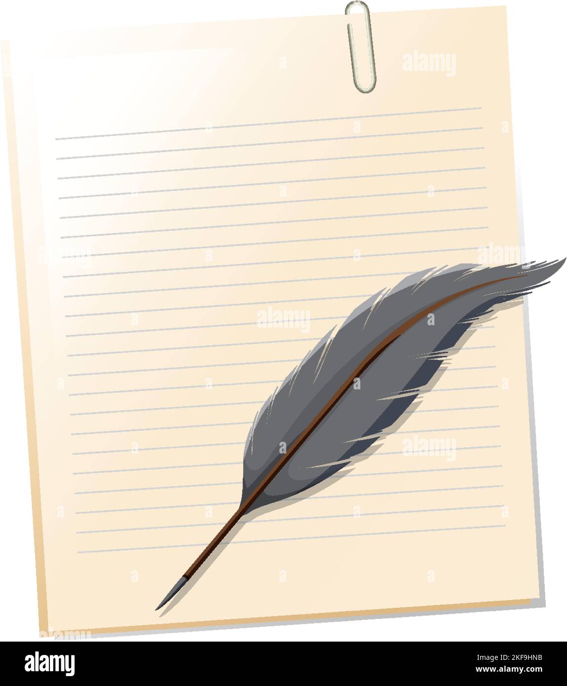 A quill with blank paper illustration Stock Vector Image & Art - Alamy